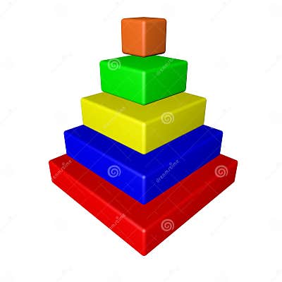 Pyramid of colors stock illustration. Illustration of yellow - 47057227