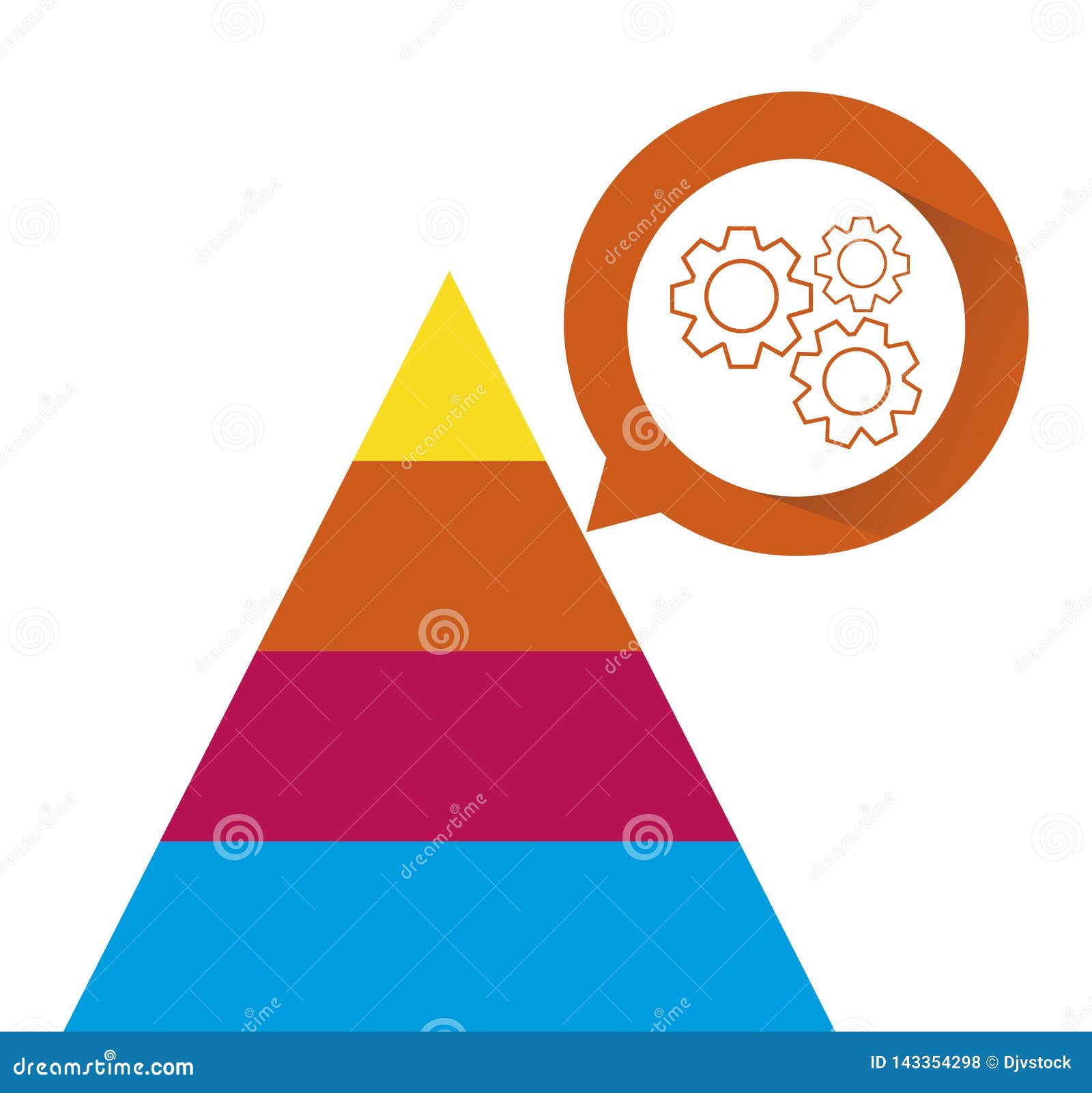 Pyramid and Colors Tech Infographics Stock Illustration - Illustration ...