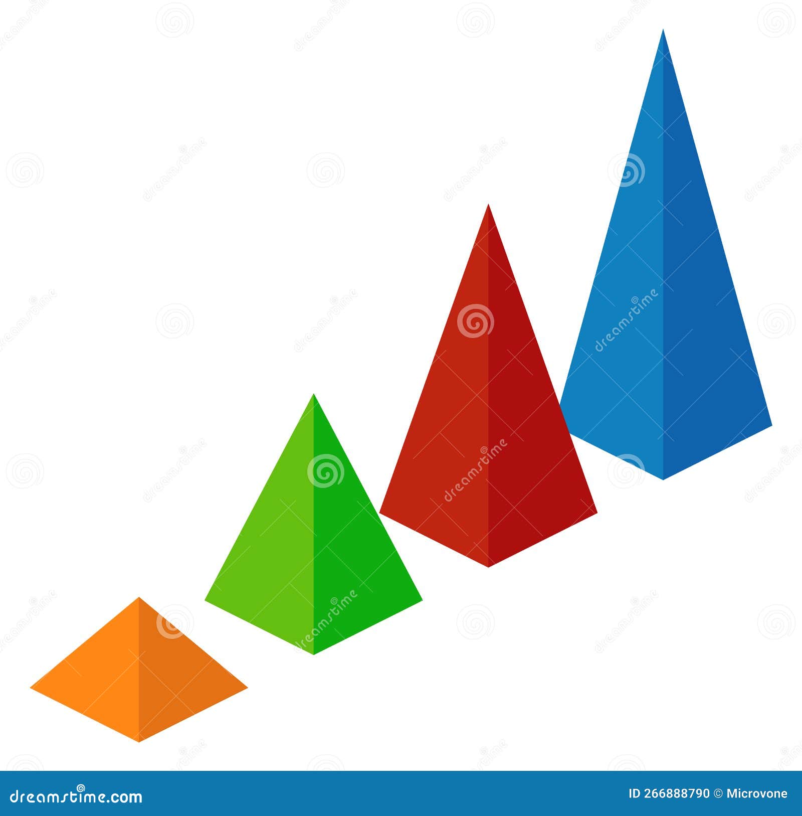 Pyramid Column Chart Icon. Isometric Color Element Stock Vector ...