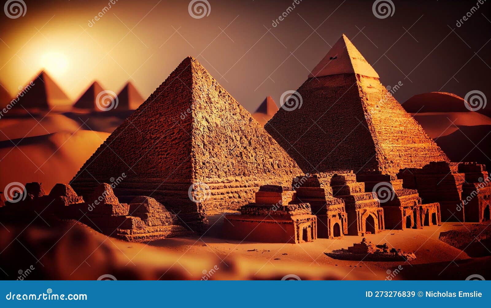 Pyramid Complex Ai Generated Stock Image - Image of desert, complex ...