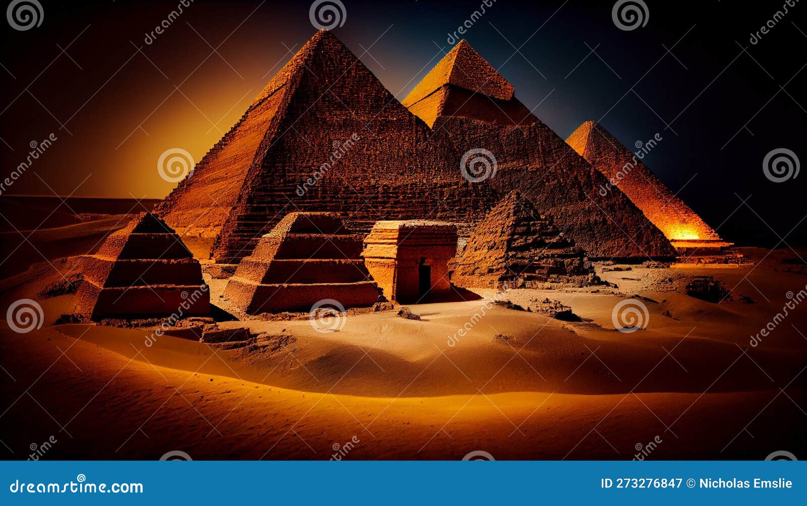 Pyramid Complex Ai Generated Stock Image - Image of pyramid, pryamids ...