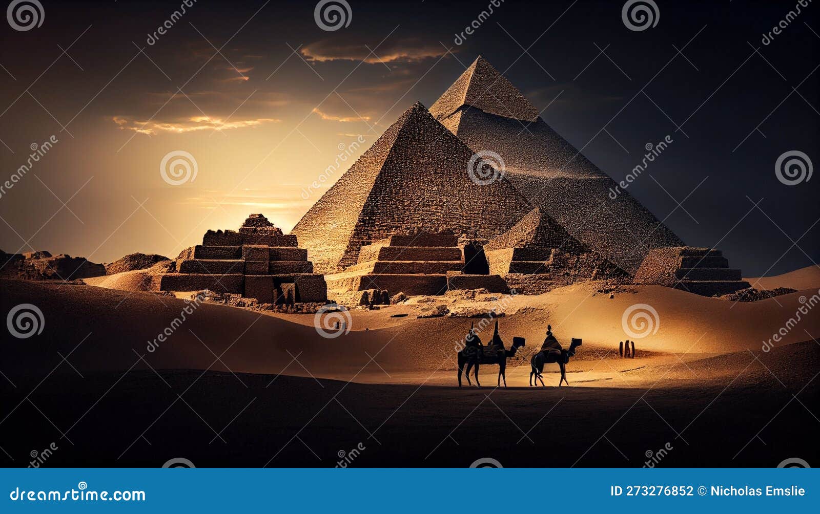 Pyramid Complex Ai Generated Stock Illustration - Illustration of ...