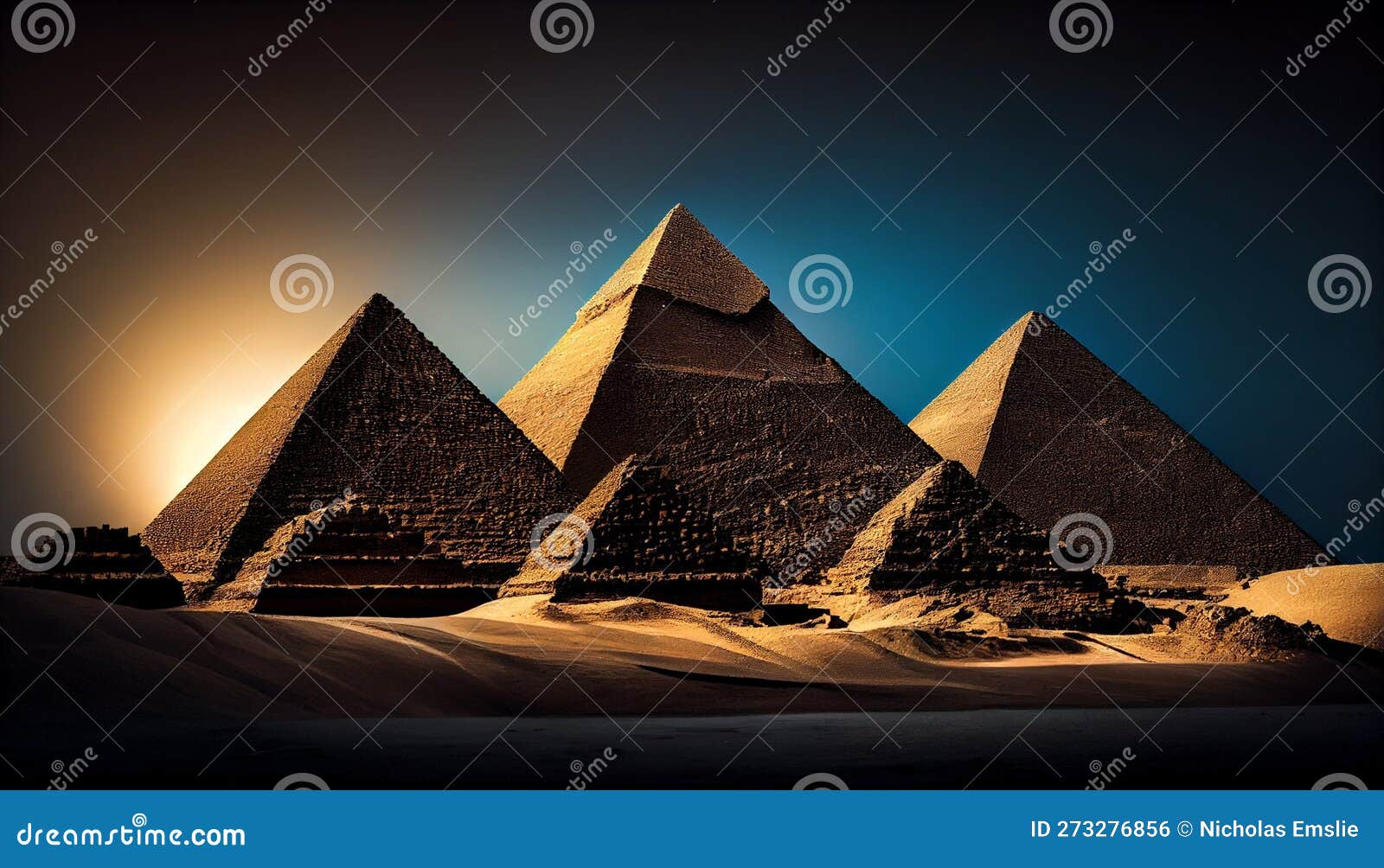 Pyramid Complex Ai Generated Stock Illustration - Illustration of ...