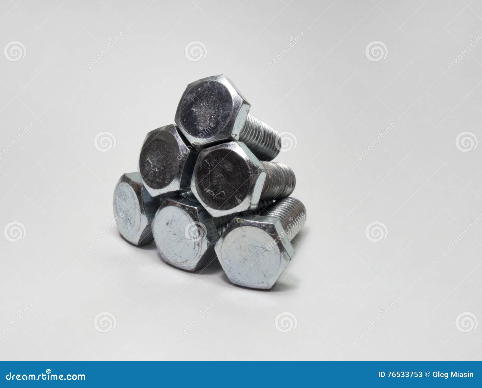 The Pyramid of the Connecting Bolts Stock Image - Image of heap, group ...