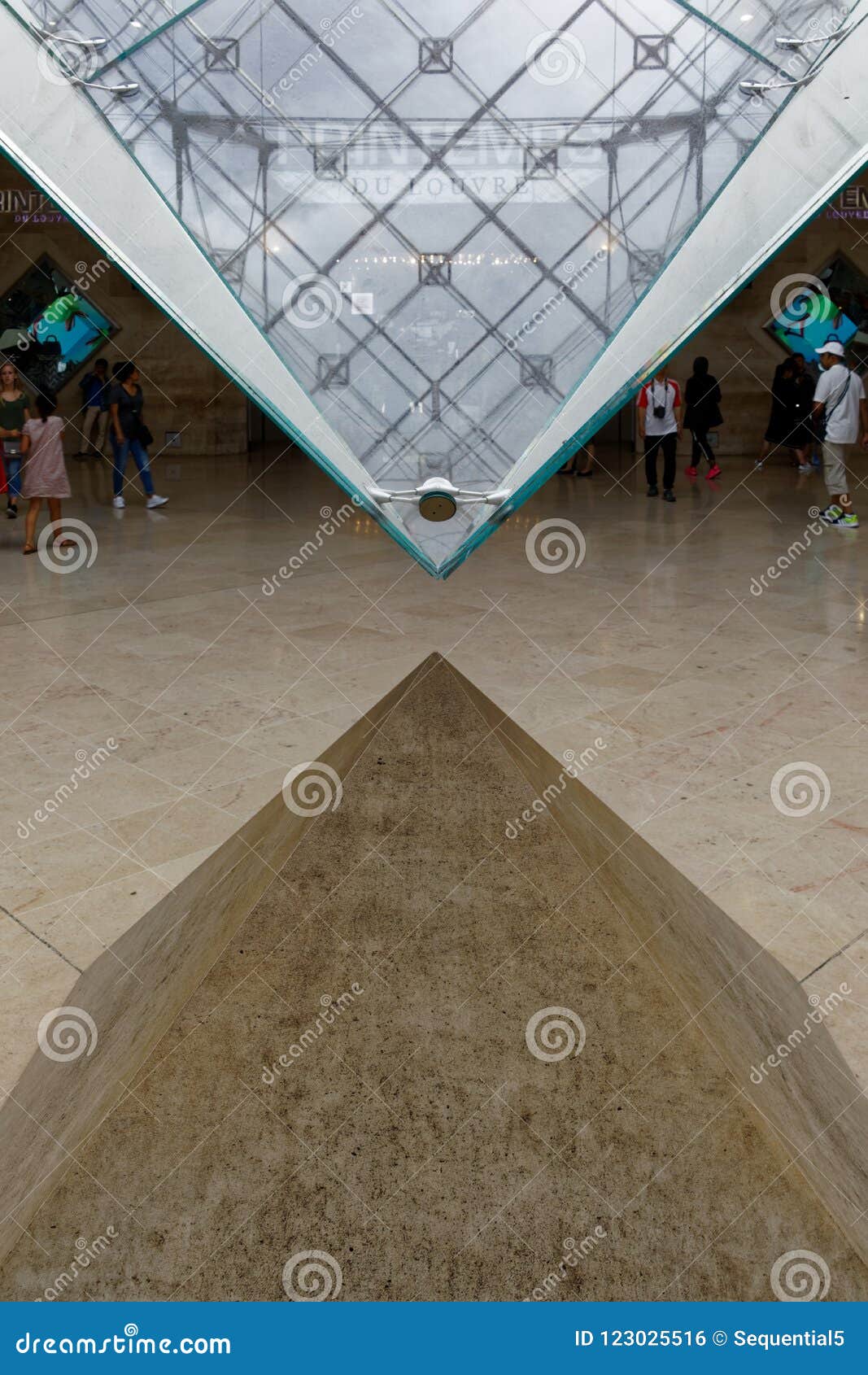 Pyramid Connection in the Louvre Editorial Photo - Image of modern ...