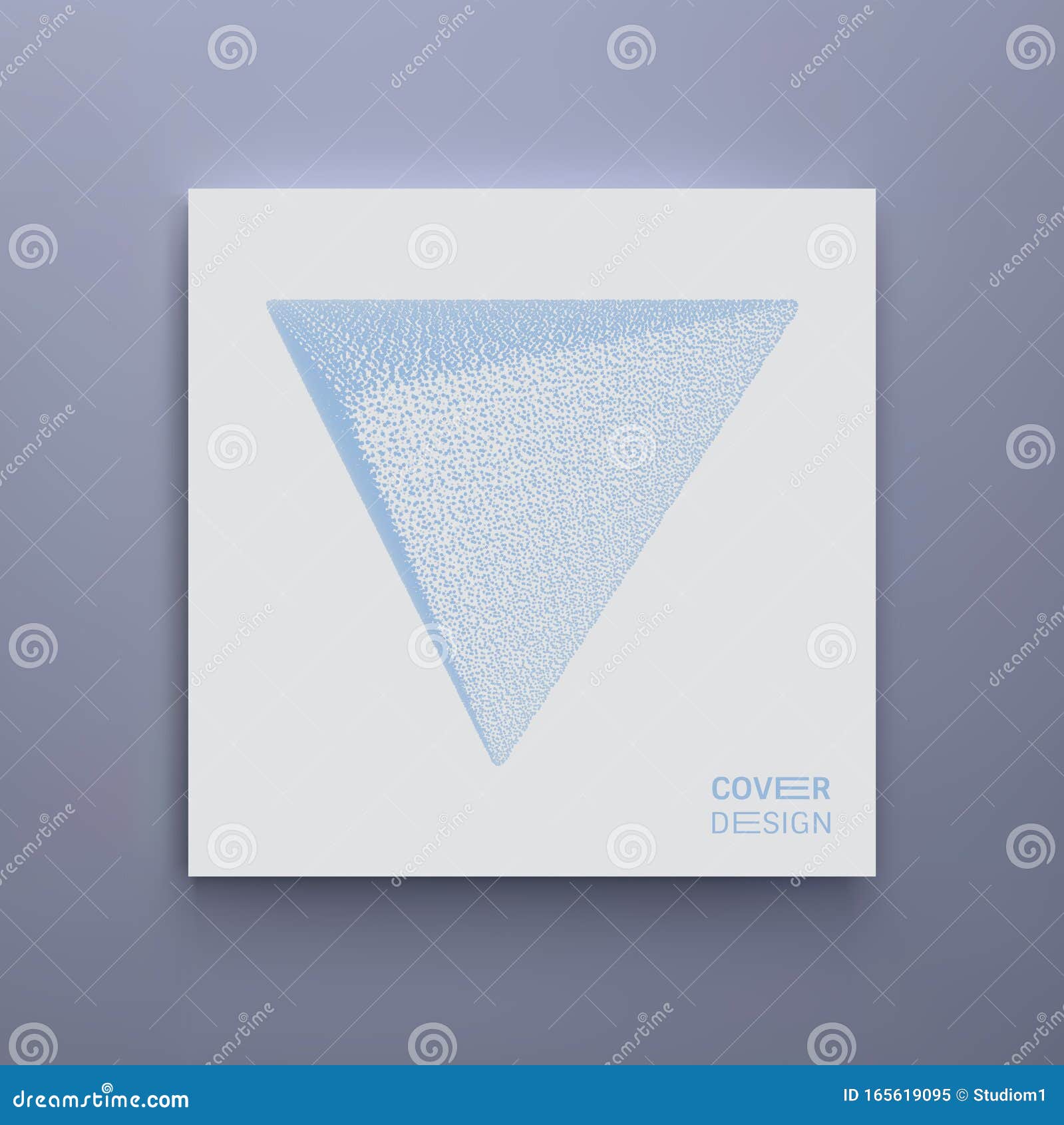 Pyramid Consisting of Small Particles. Cover Design Template. Object ...