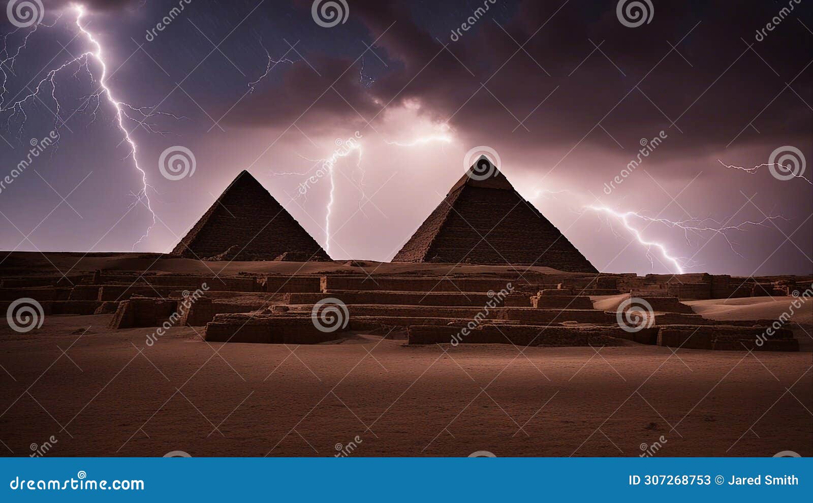 The Pyramid a Cosmic Dance of Forces, Where the Pyramid and Lightning ...
