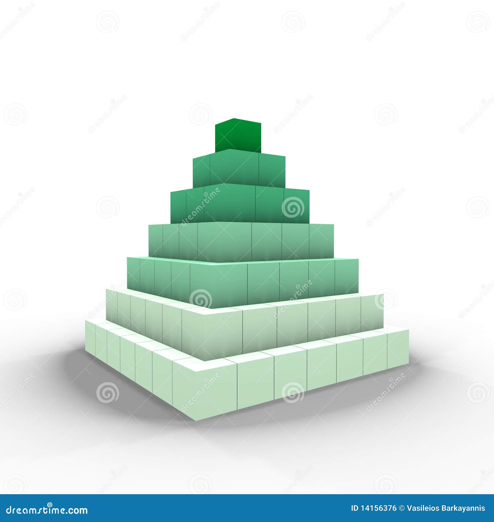 A Pyramid Of Cubes - A 3d Image Stock Photo | CartoonDealer.com #14156376