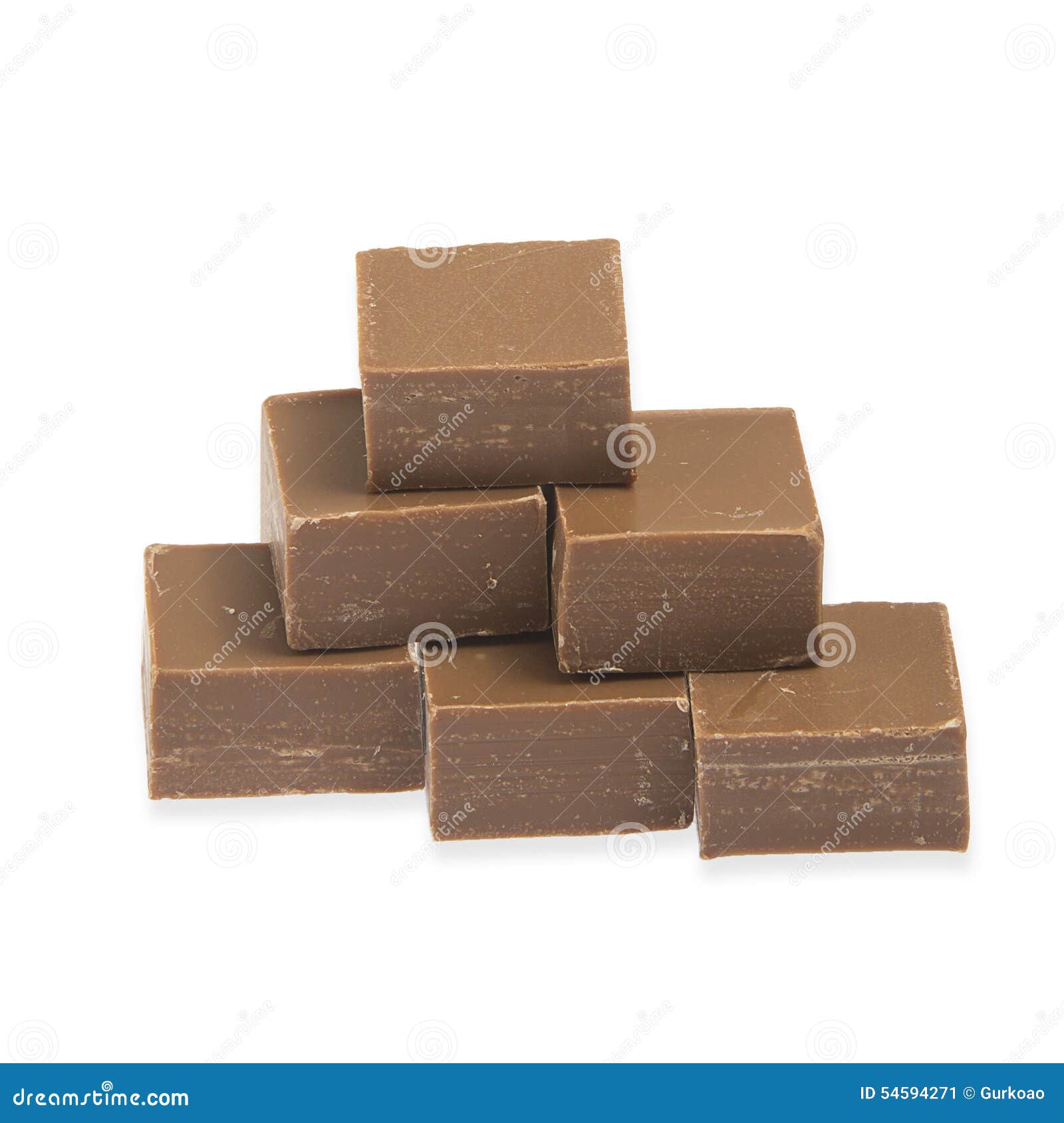 Cubes Of Chocolate Tower Isolated Royalty-Free Stock Photo ...