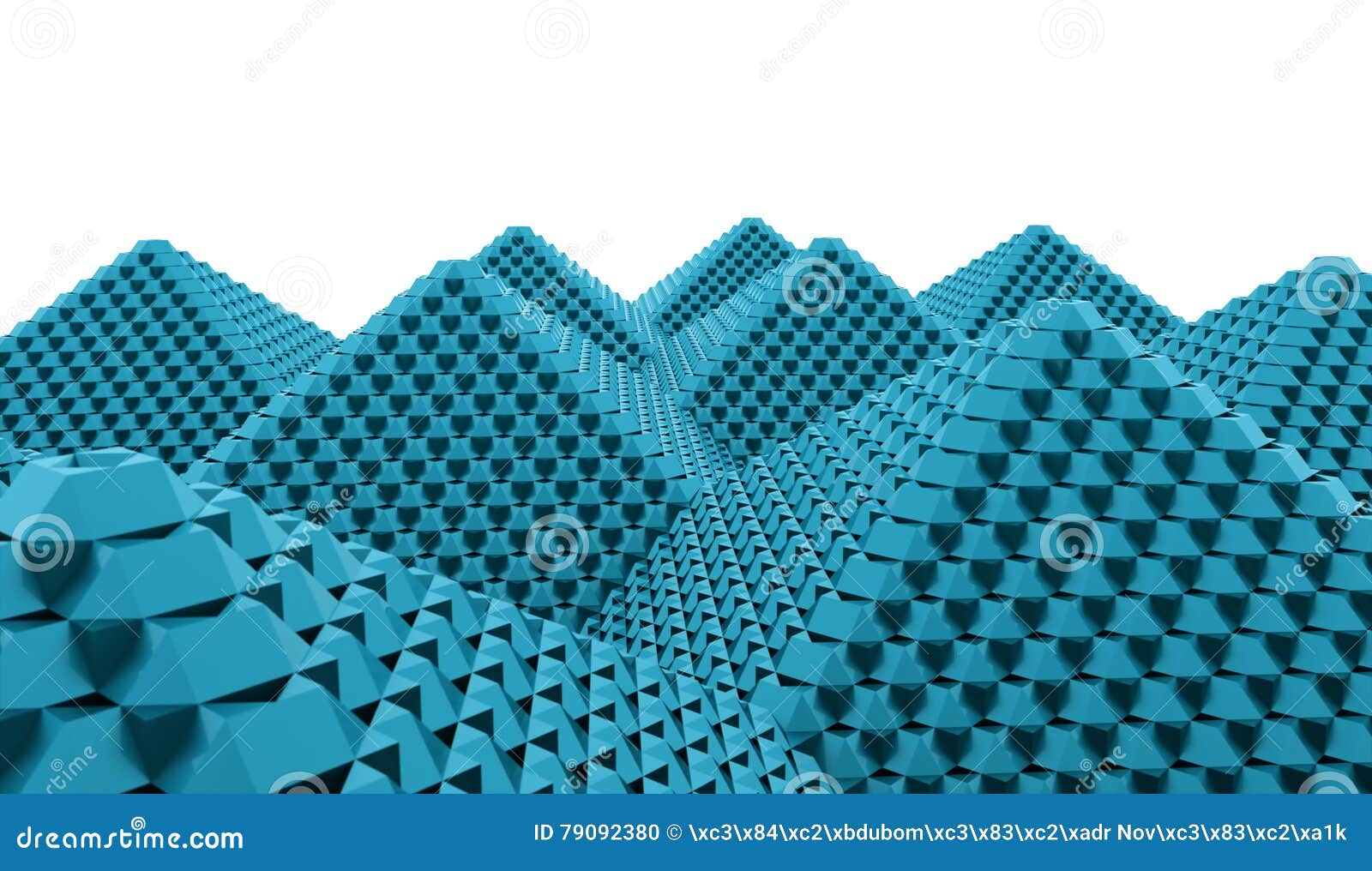Pyramid Cubes Concept Rendered Stock Illustration - Illustration of ...