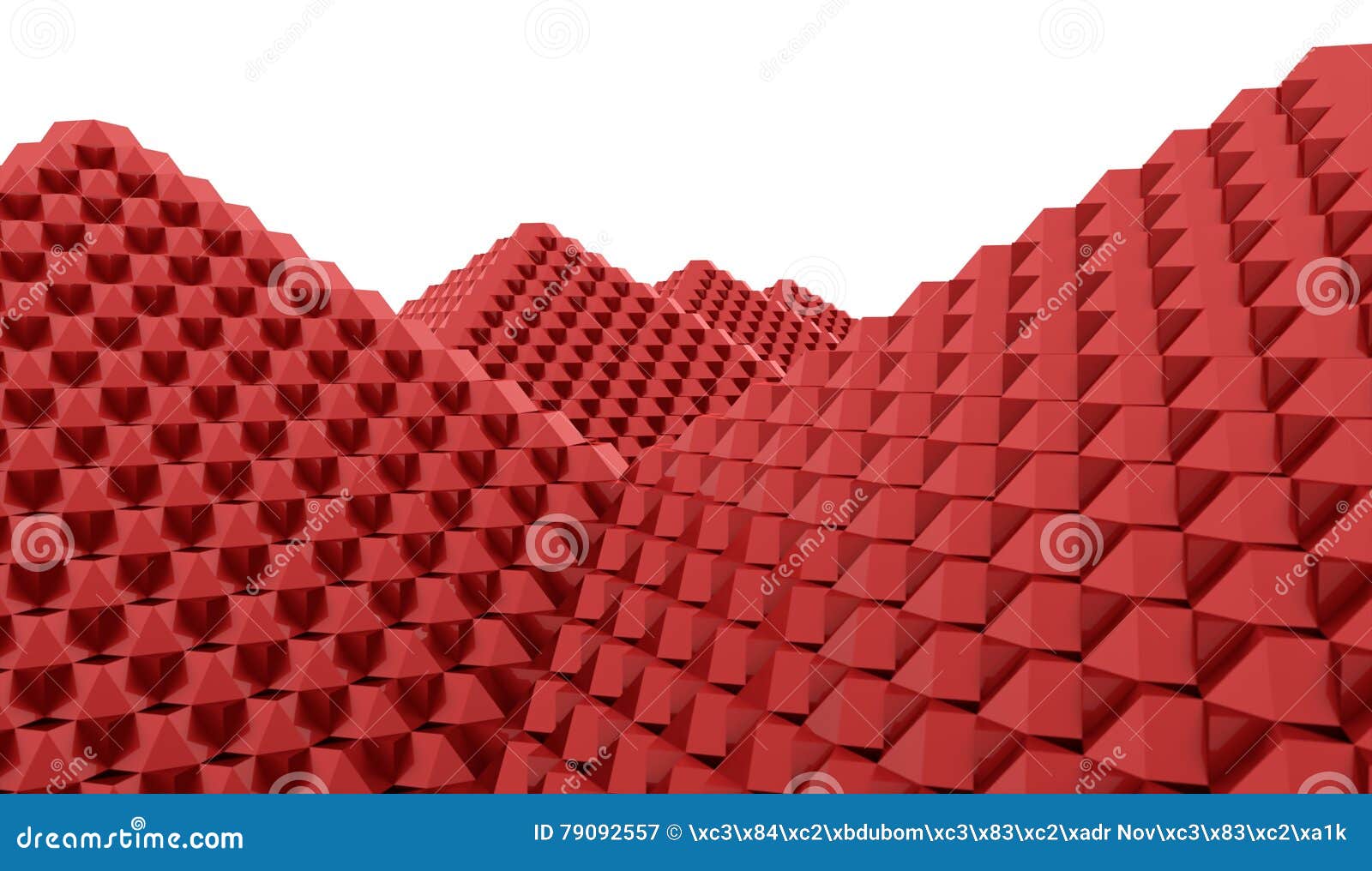 Pyramid Cubes Concept Rendered Stock Illustration - Illustration of ...