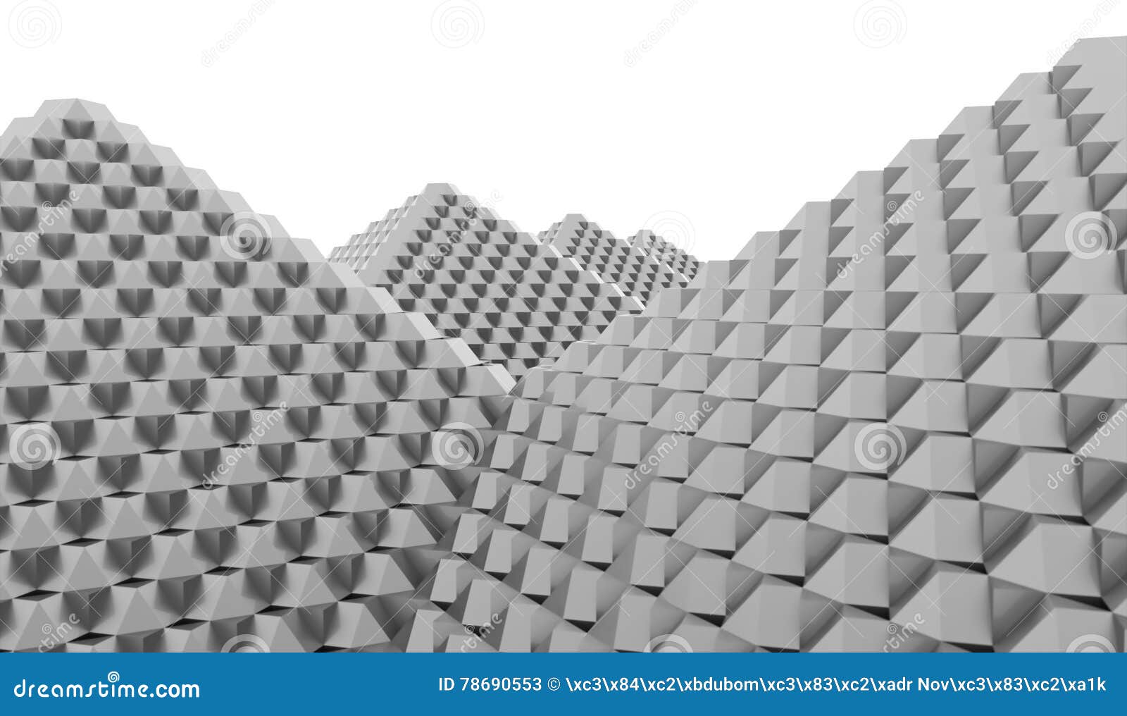 Pyramid Of Cubes. Flat Vector Outline Illustration Isolated On White ...