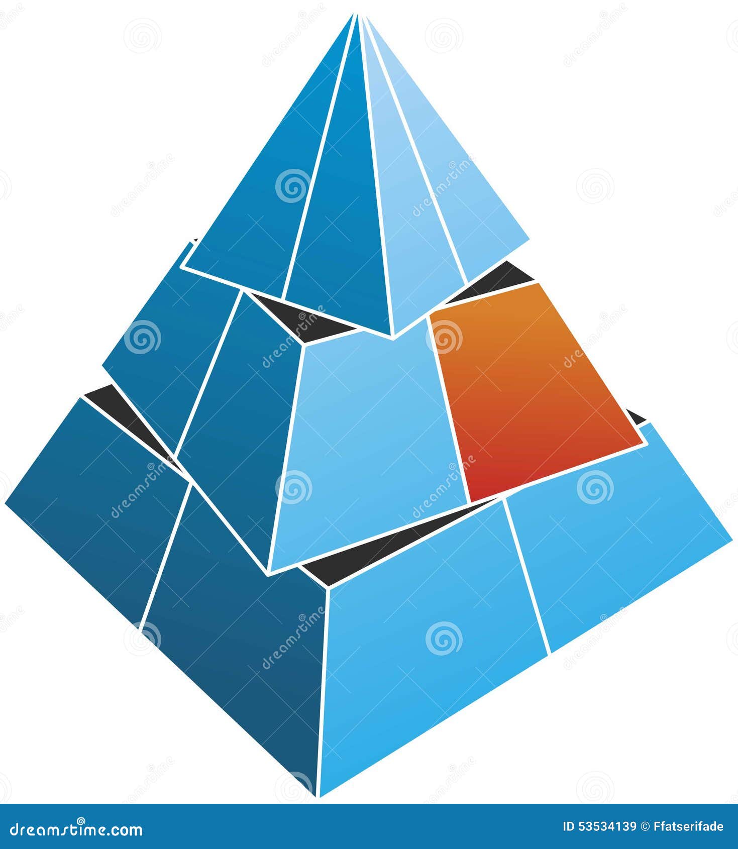 Pyramid stock illustration. Illustration of twist, metaphor - 53534139