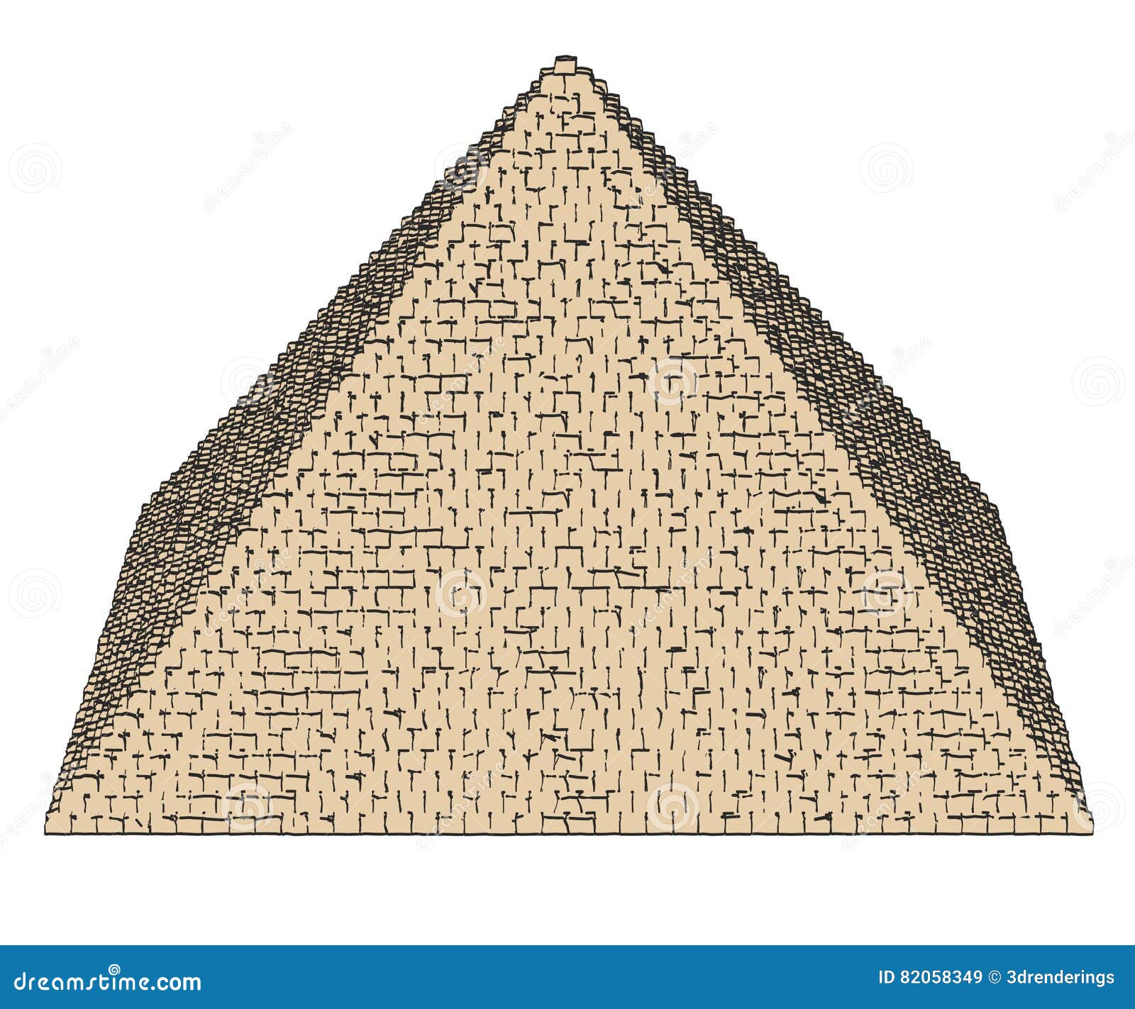 Pyramid stock illustration. Illustration of great, pyramide - 82058349