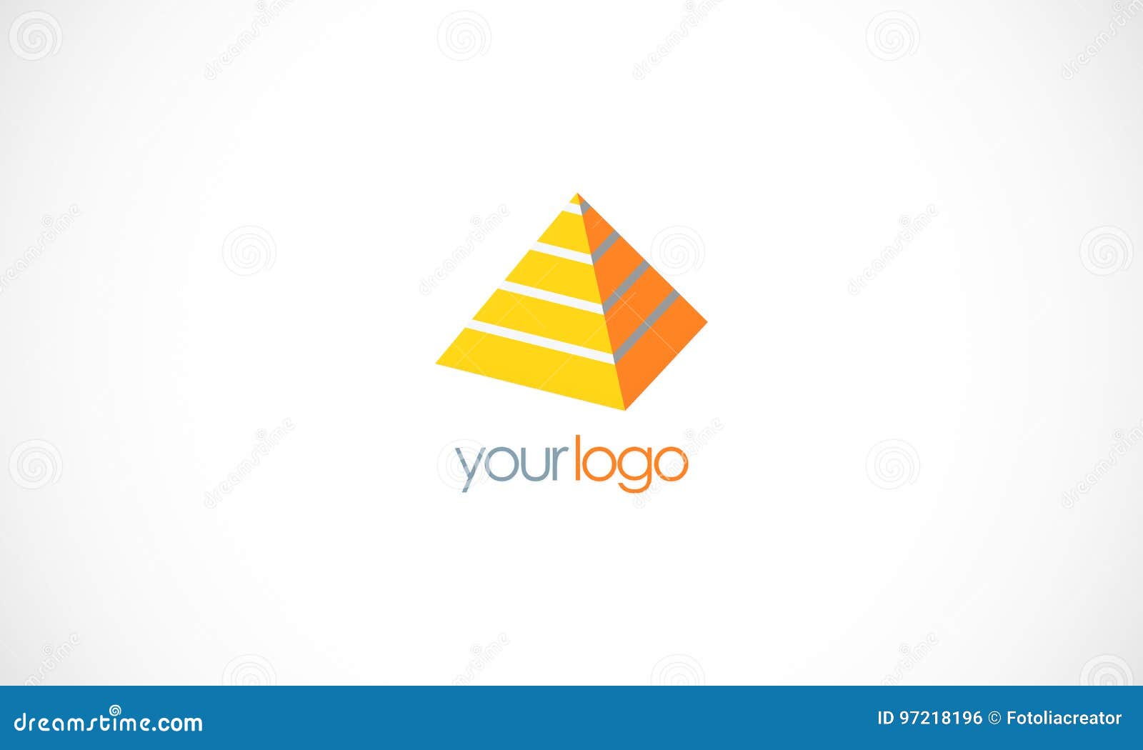 Pyramid 3D logo stock vector. Illustration of company - 97218196