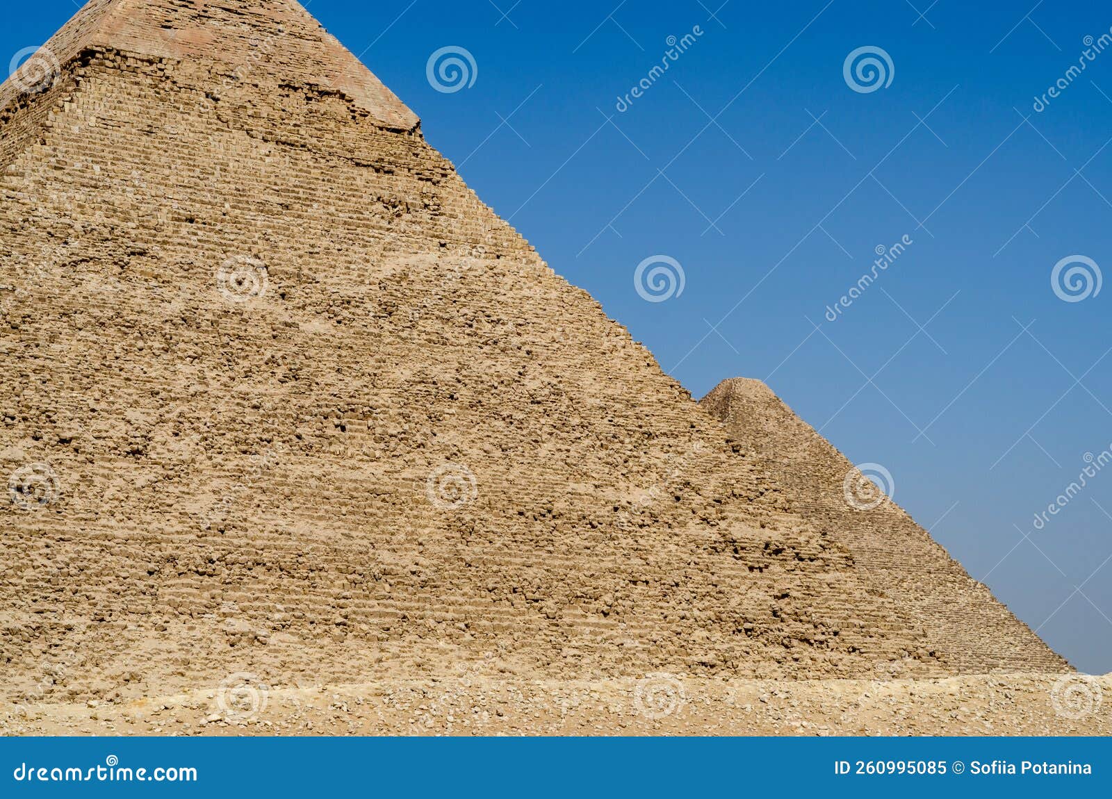 Pyramid in the Desert in Luxor Egypt Stock Image - Image of mausoleum ...