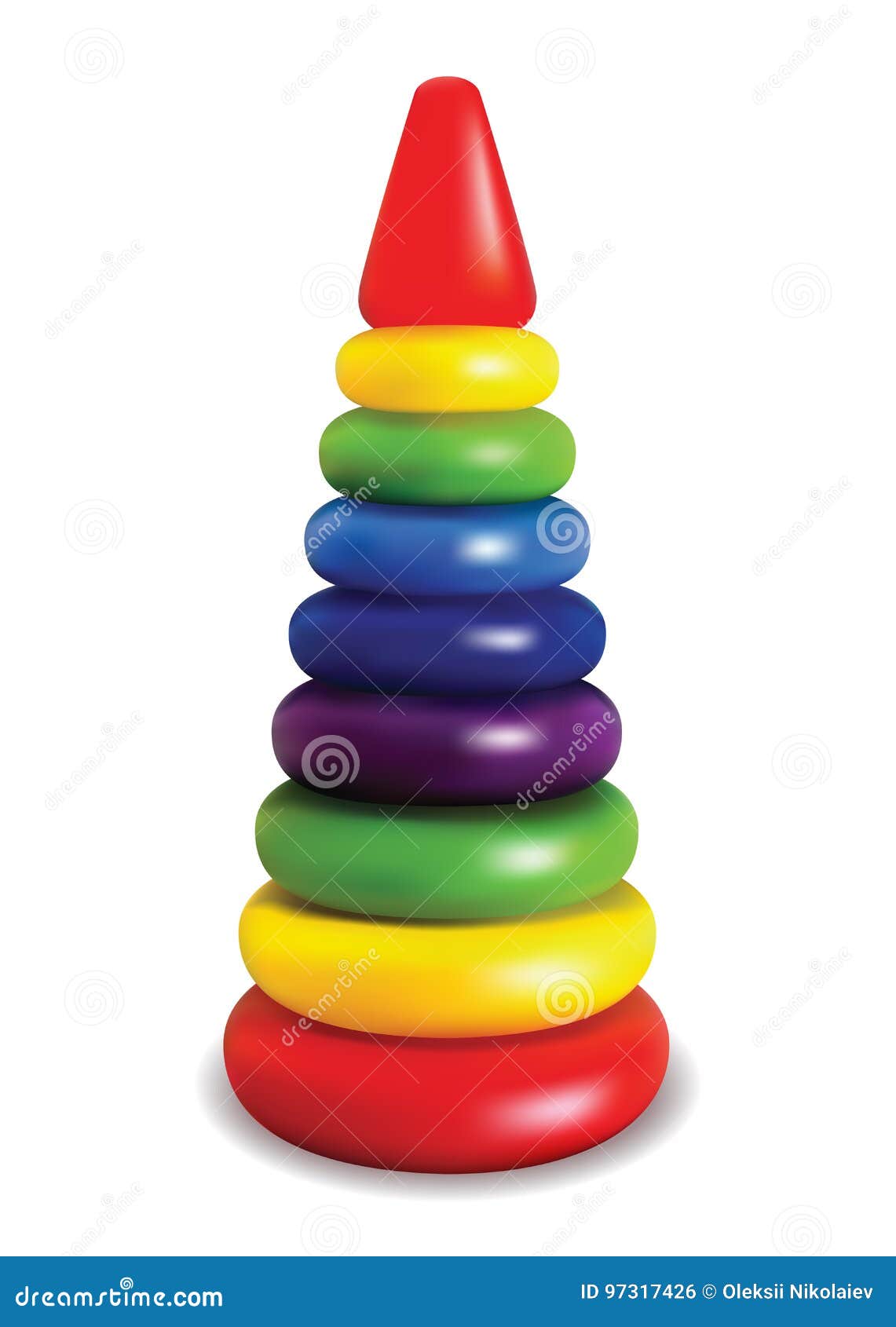 Pyramid. Developing Game for Children. Bright Colored Plastic Toy ...