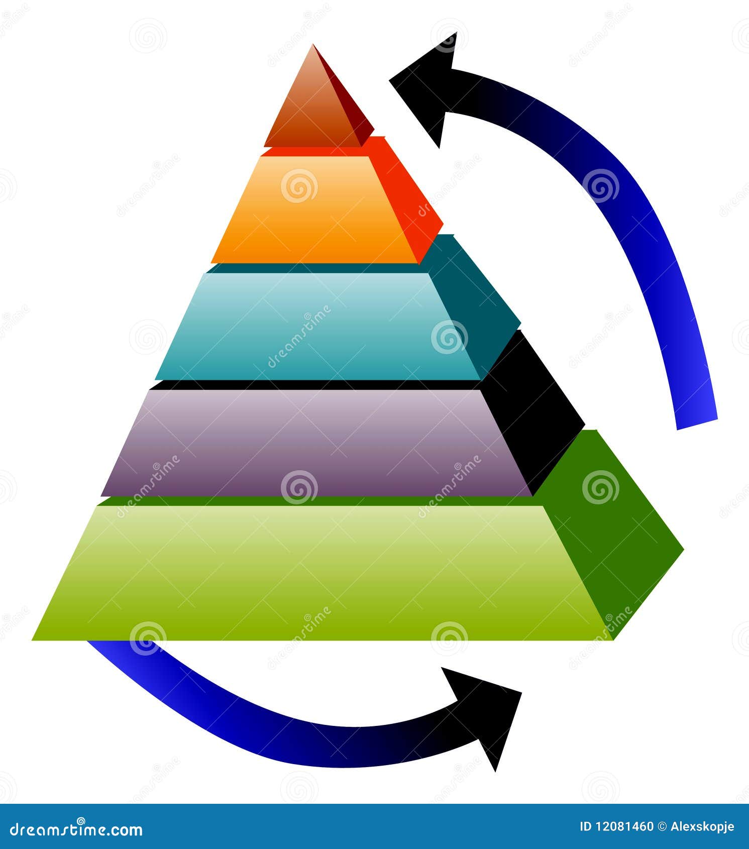 Pyramid diagram stock illustration. Illustration of heirarchy - 12081460