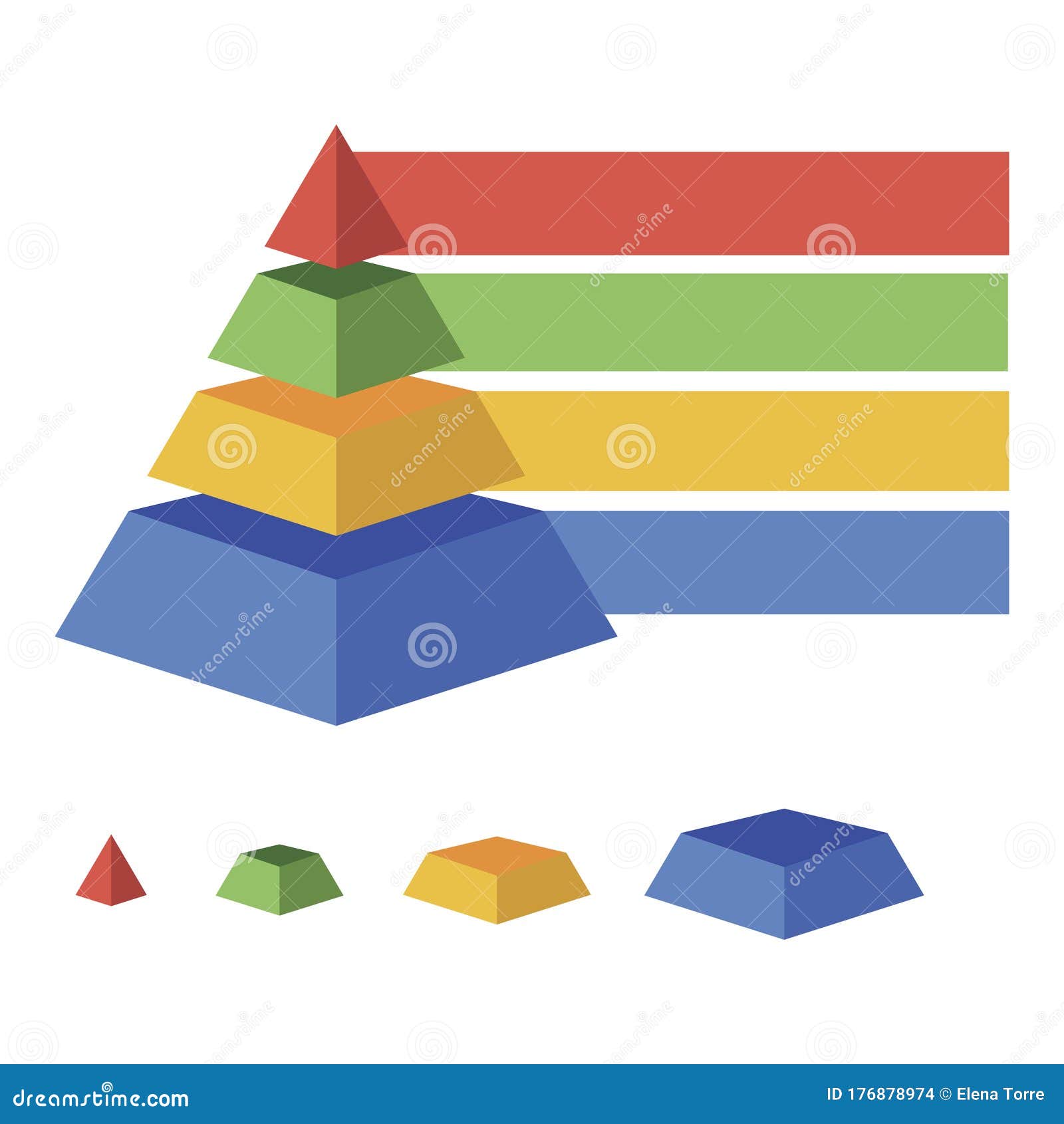 Pyramid Diagram Illustration. Infographic Elements Stock Vector ...