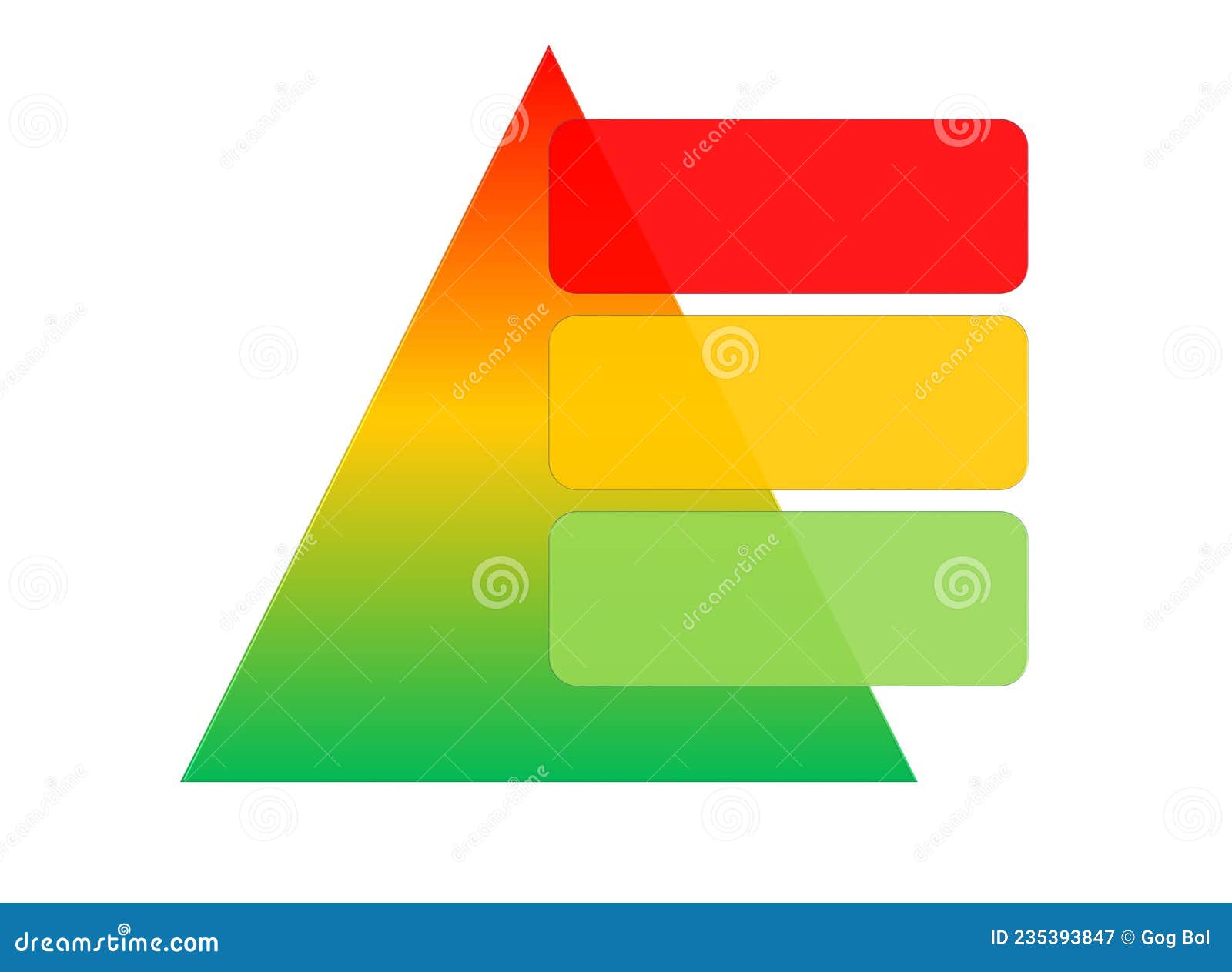 Pyramid Diagram for Presentation. Blank Form for Writing Texts Stock ...