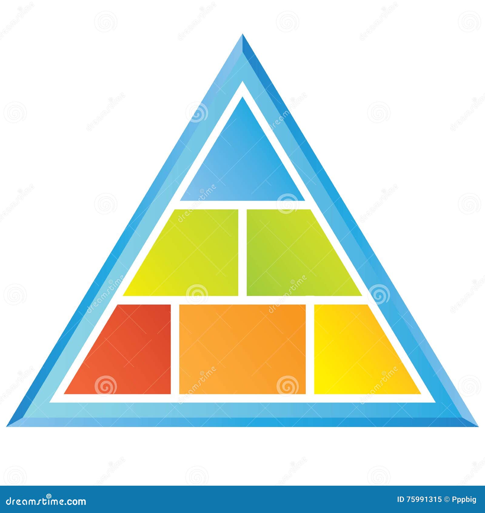 Pyramid diagram stock illustration. Illustration of business - 75991315