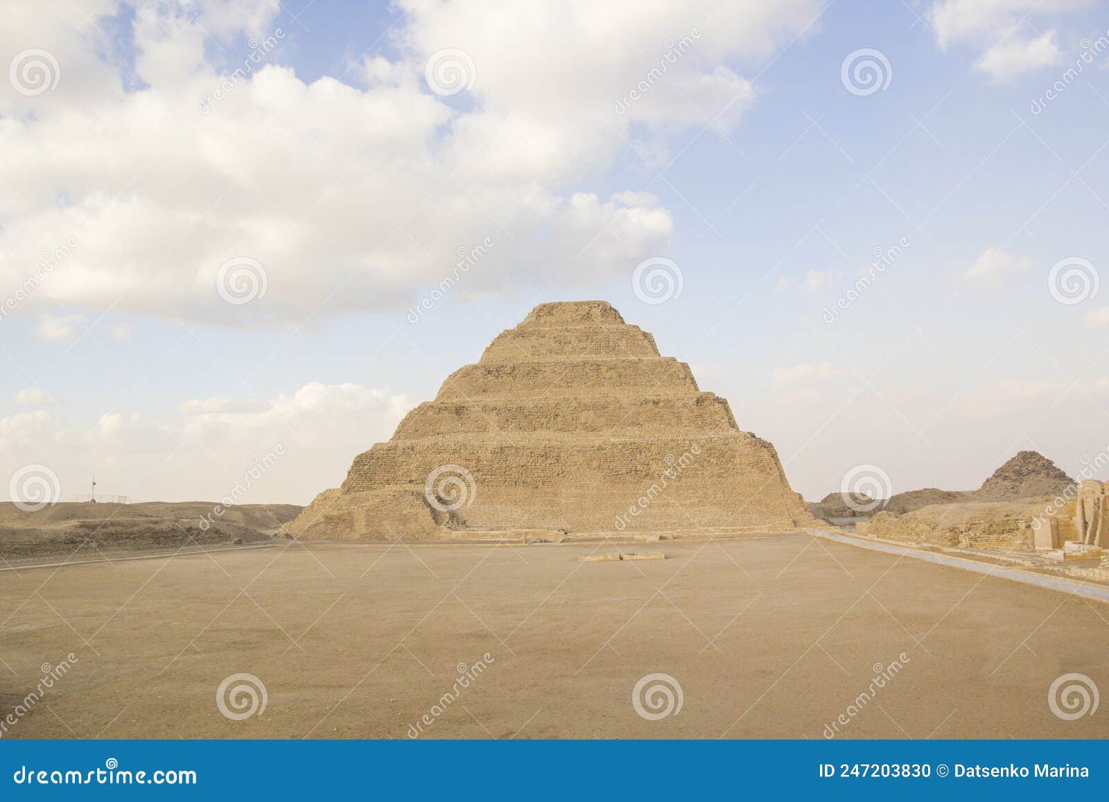 The Pyramid of Djoser or Djeser and Zoser, or Step Pyramid in the ...