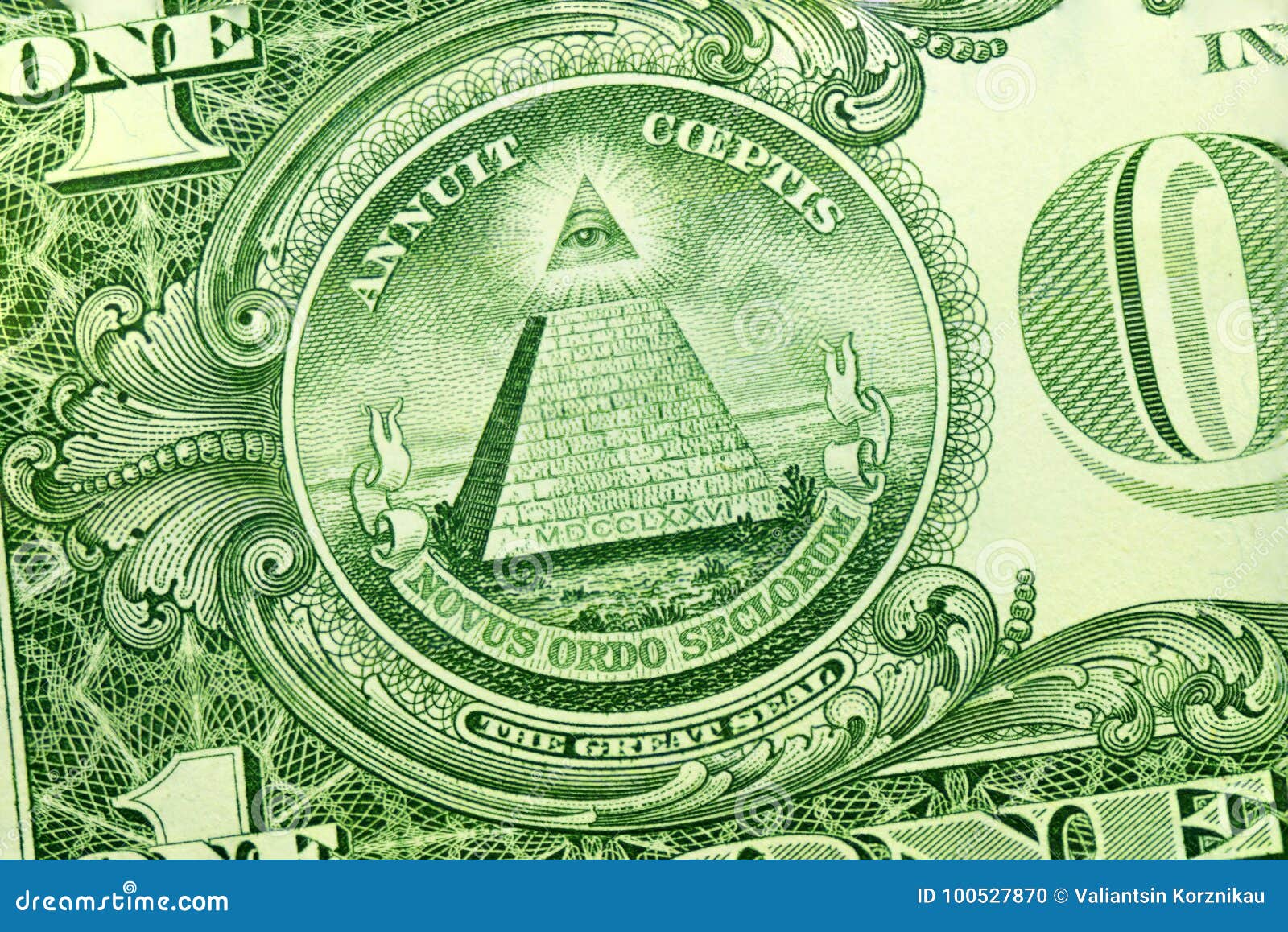 Pyramid On One Dollar Bill Stock Photography | CartoonDealer.com #6407528