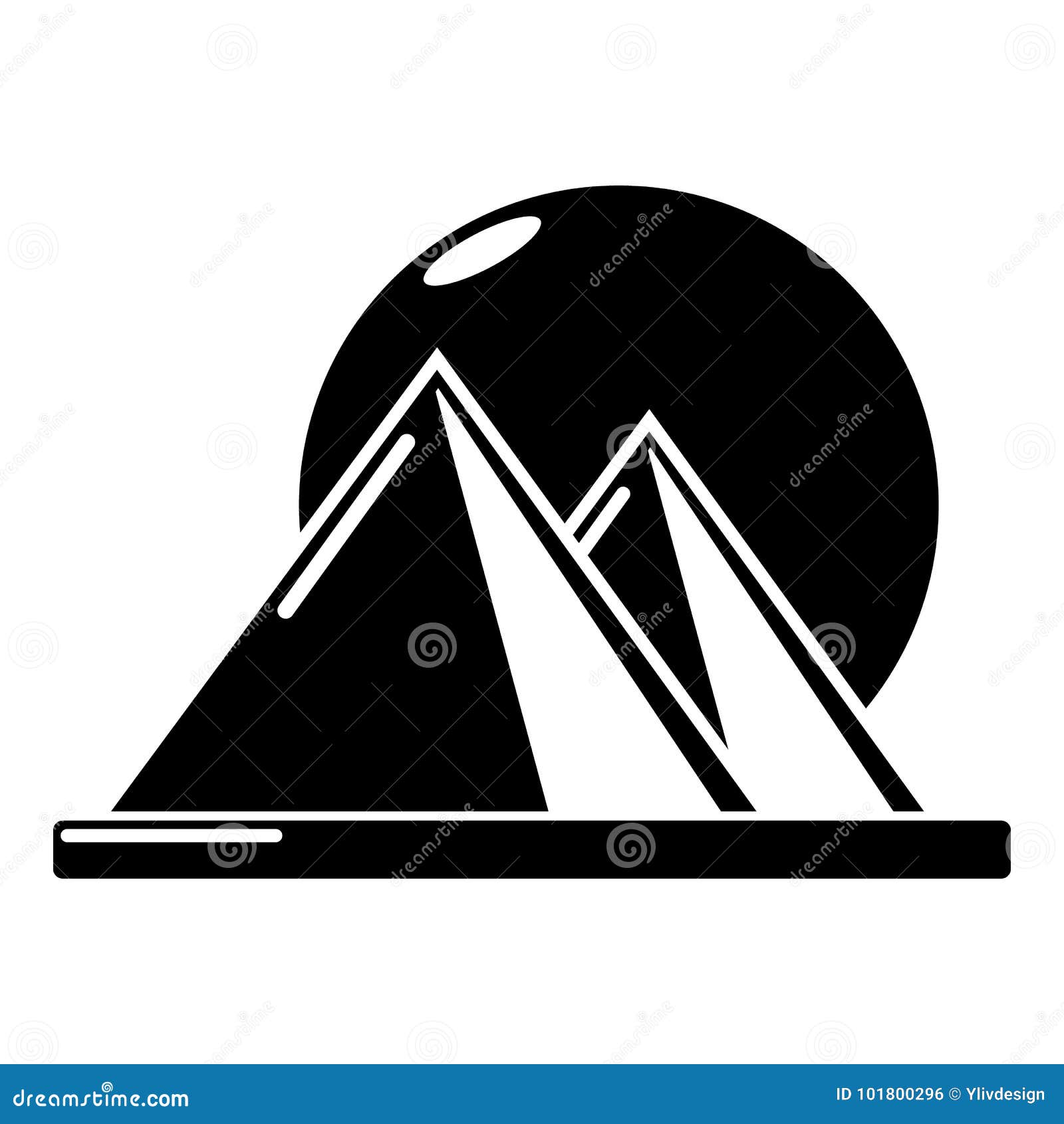 Pyramid Egypt Icon, Simple Black Style Stock Vector - Illustration of ...