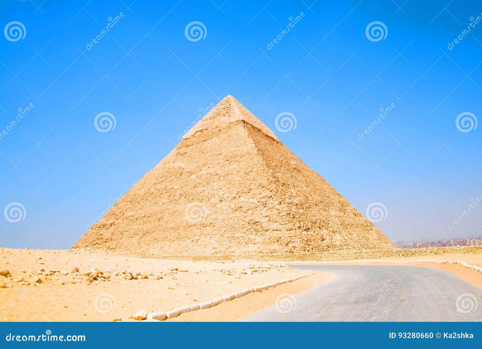 Pyramid of Egypt. View of the Giza Pyramids. Egypt. Cairo. Stock Photo ...