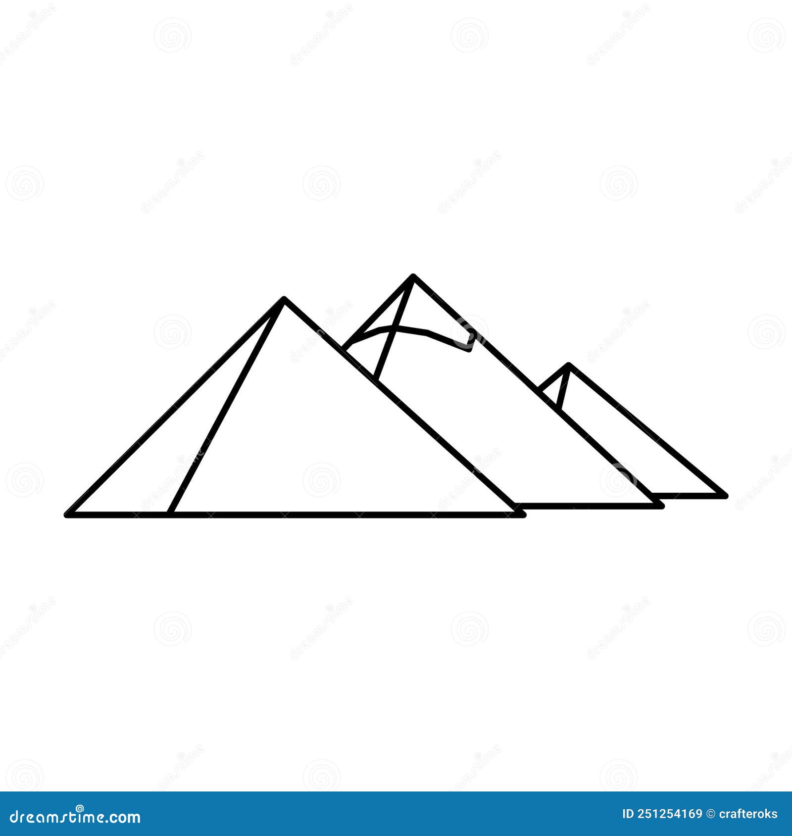 Pyramid Egyptian Symbol EPS Vector File Stock Illustration ...