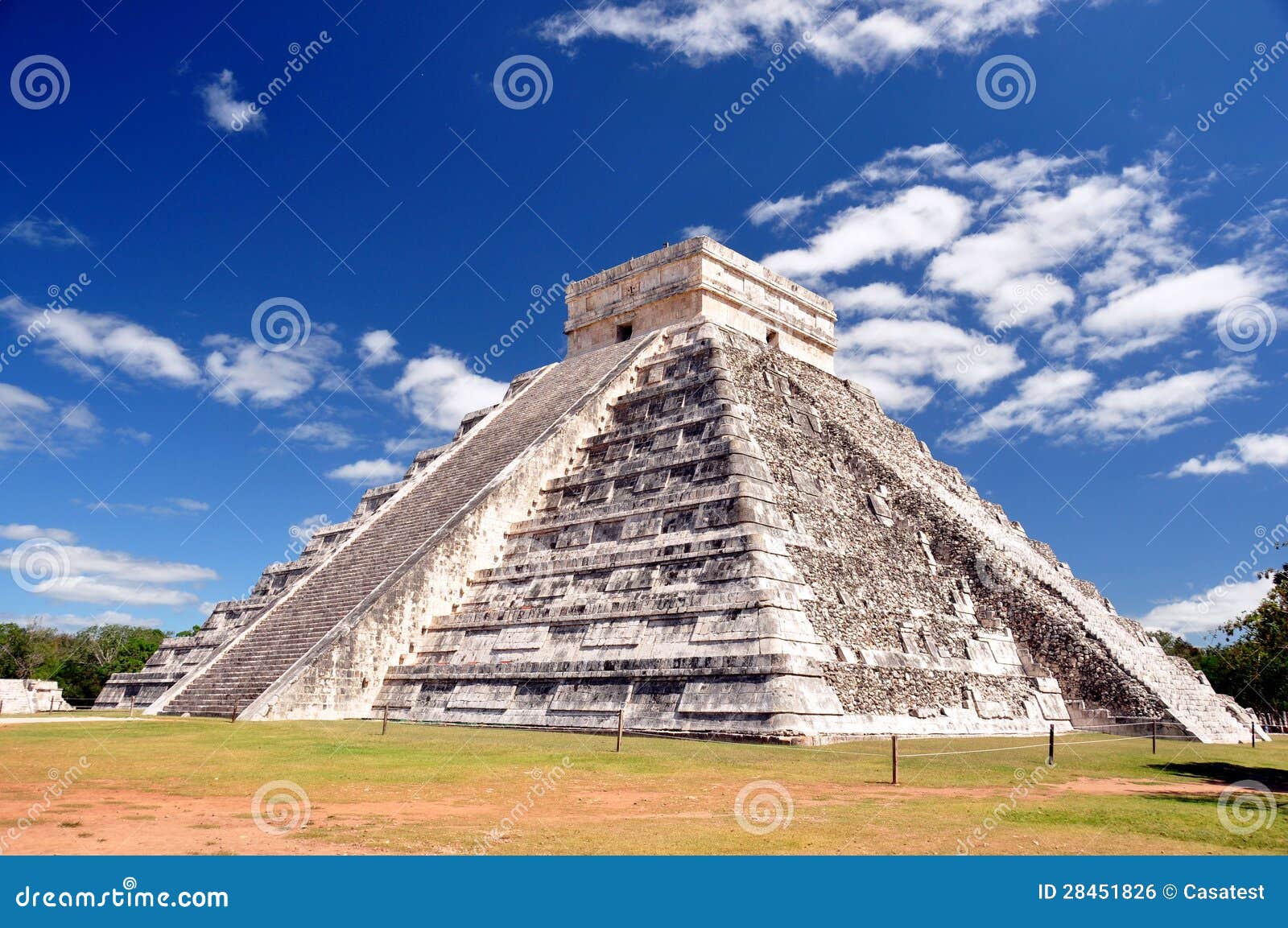 Pyramid El Castillo - Tulum Stock Photo - Image of landmark, pyramid ...