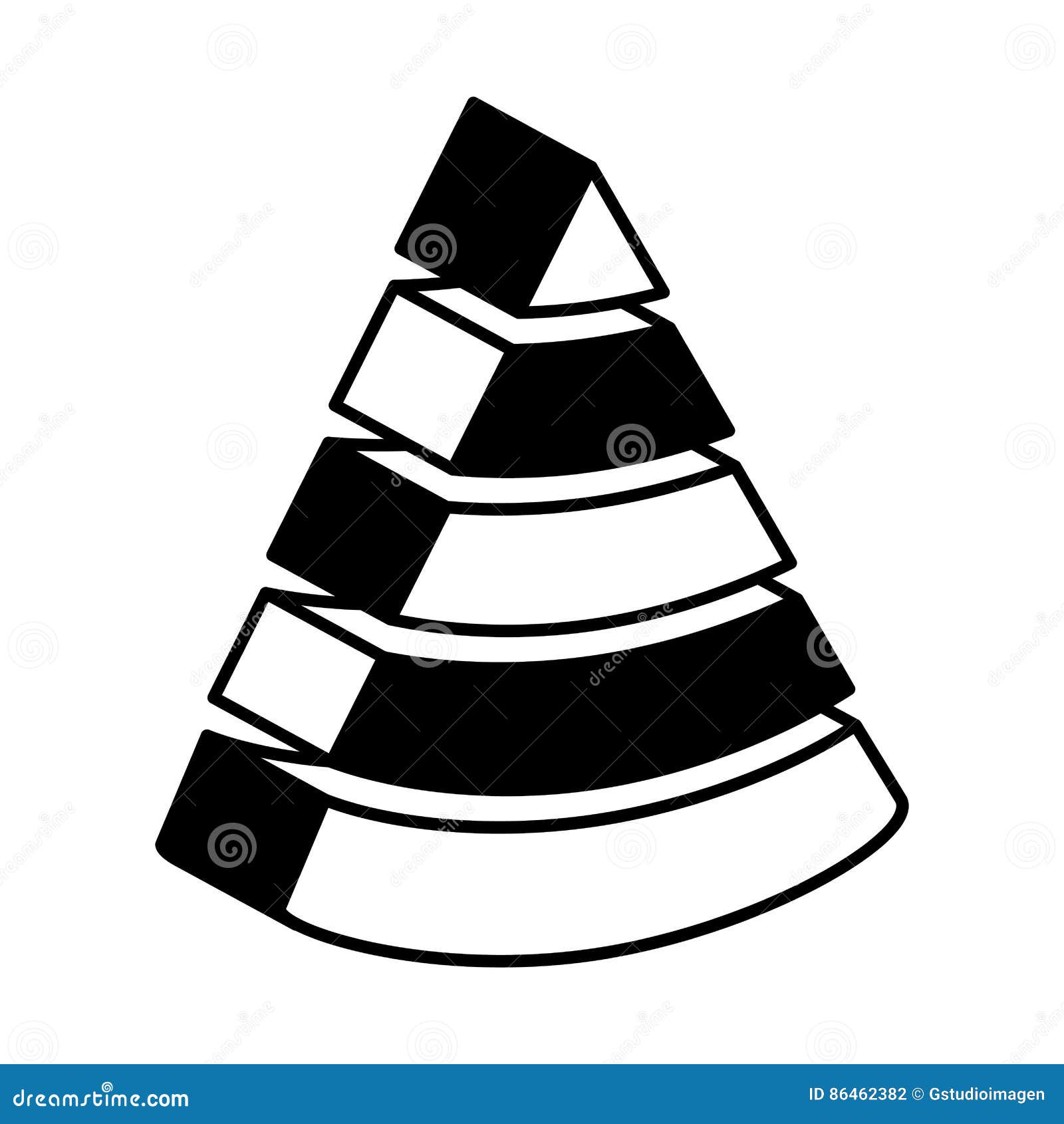 Pyramid Emblem Infographic Icon Stock Vector - Illustration of style ...