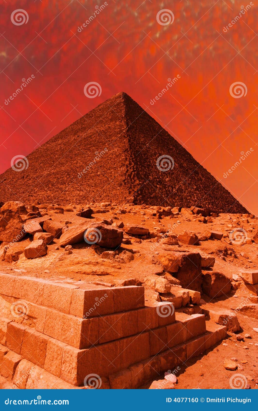 Pyramid fantasy stock photo. Image of color, egypt, grandiose - 4077160