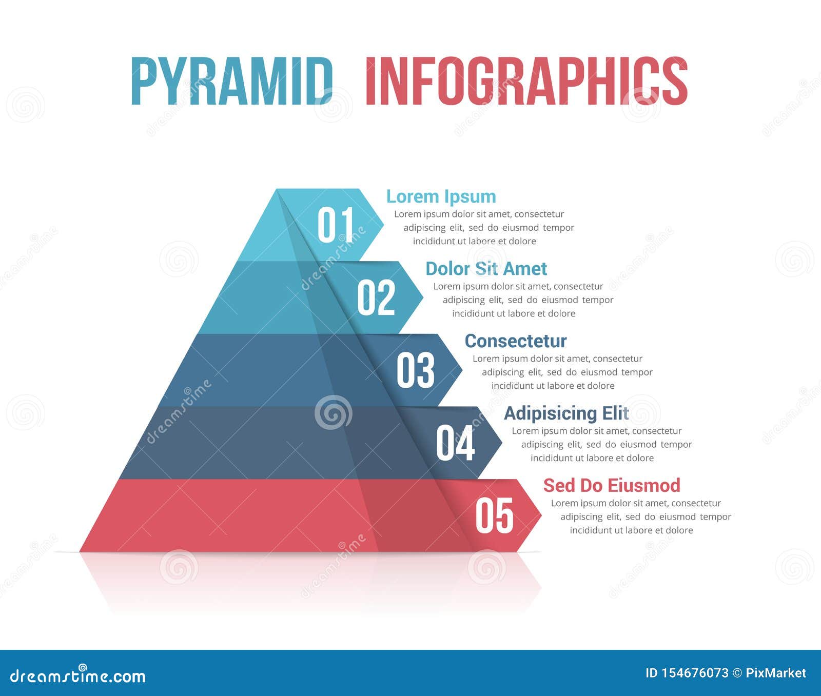 Pyramid Infographics stock vector. Illustration of option - 154676073