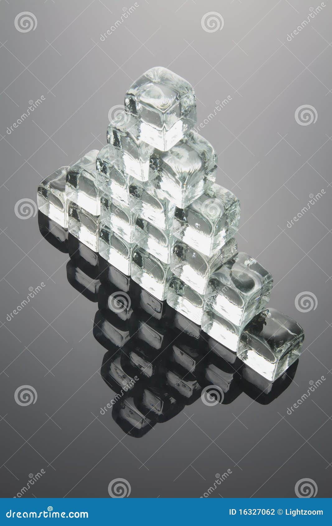 Pyramid Formed By Ice Cubes Stock Photography | CartoonDealer.com #16214588