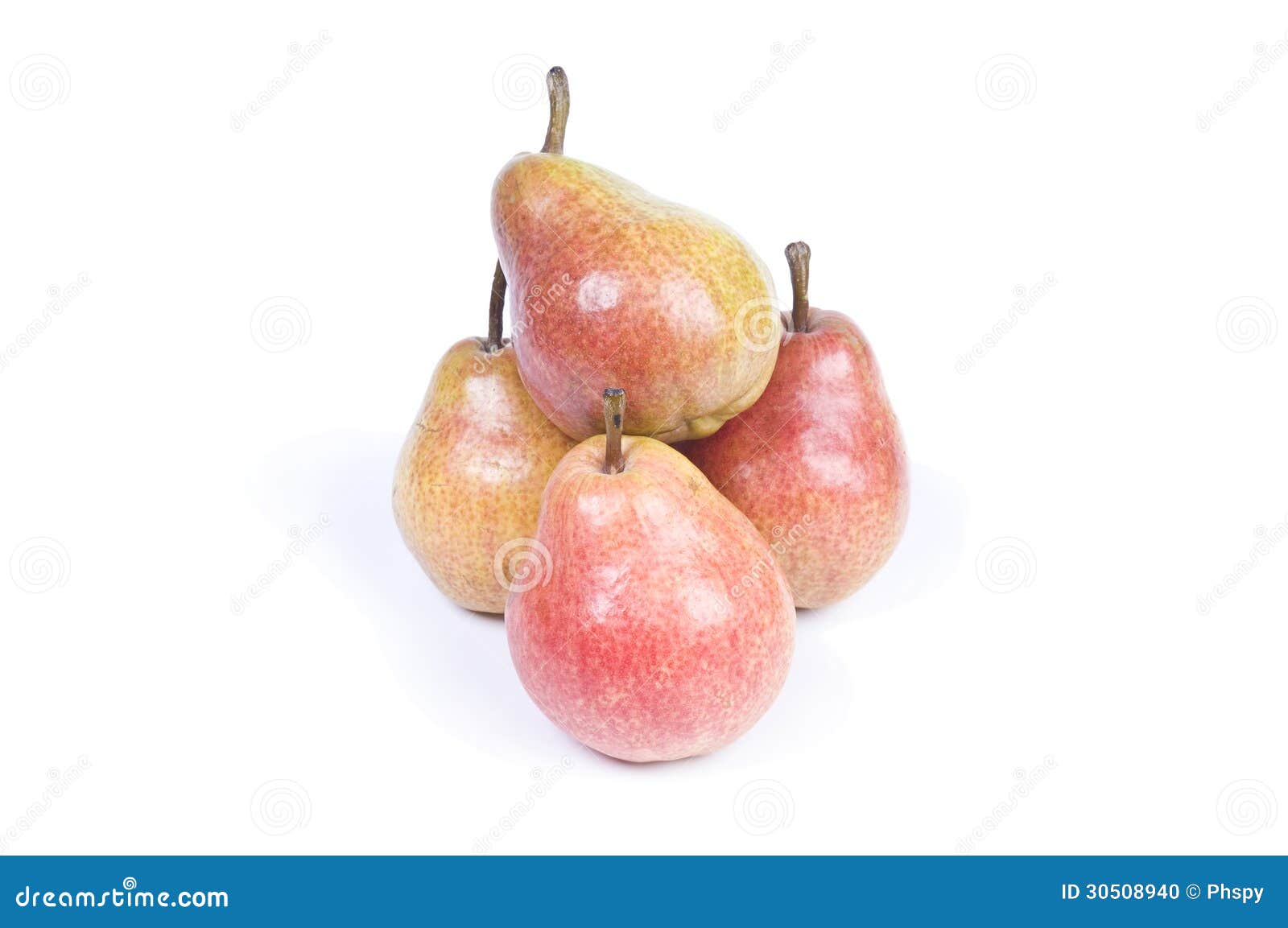 Pyramid of Four Pears stock photo. Image of lean, healthy - 30508940