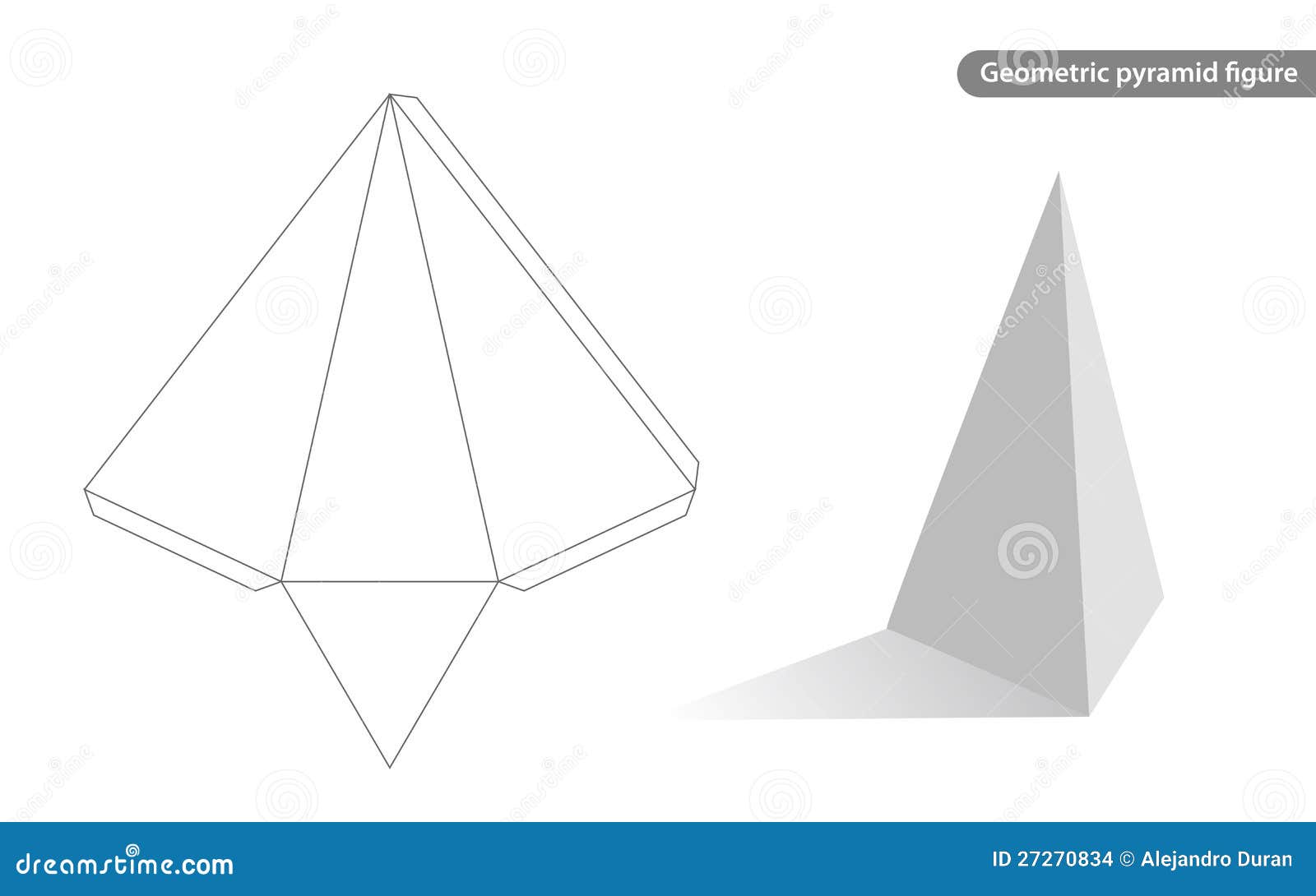 Pyramid geometric stock vector. Illustration of blank - 27270834