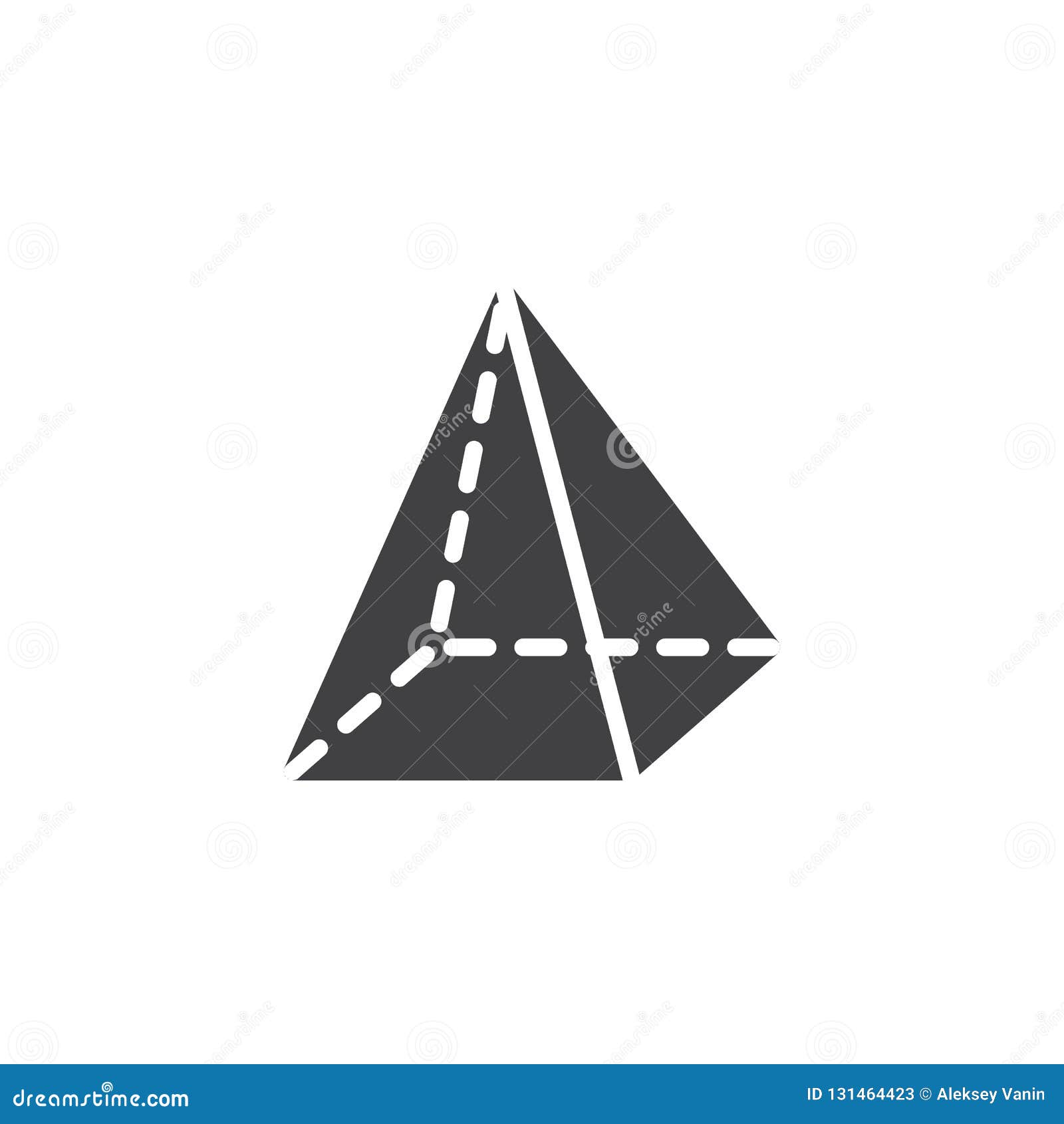Pyramid Geometrical Figure Vector Icon Stock Vector - Illustration of ...