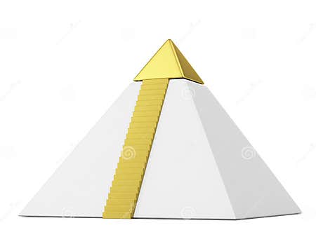 Pyramid with gold top stock illustration. Illustration of management ...