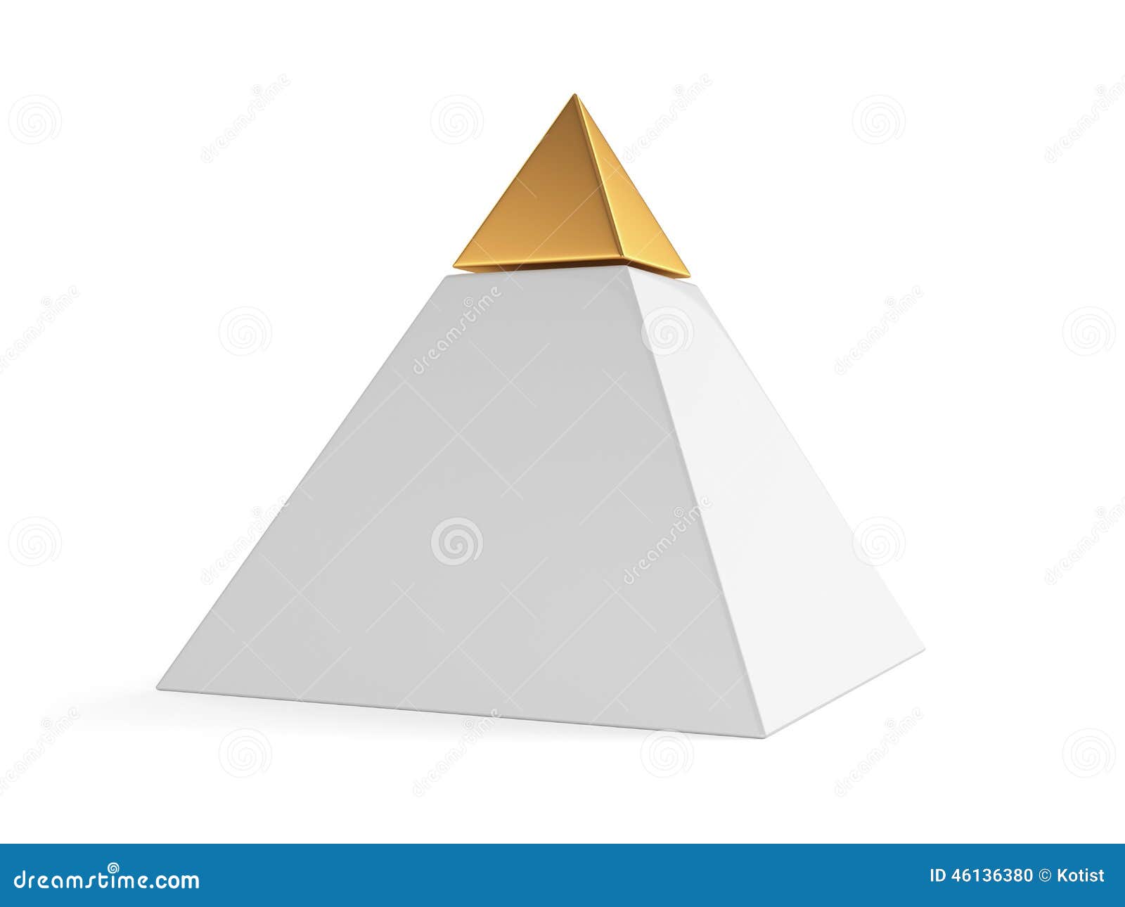 Pyramid with golden cap stock illustration. Illustration of pyramid ...