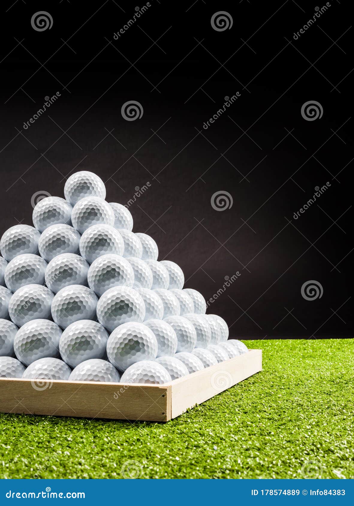 Golf Training in the Driving Range Stock Image - Image of meadow ...