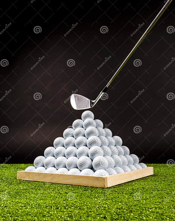 Golf Training in the Driving Range Stock Image - Image of golfing ...