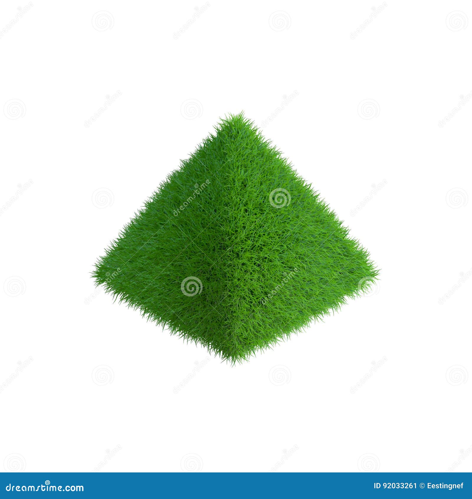 Pyramid from Grass.3D Rendering Illustration.3d Isometric Style. Stock ...