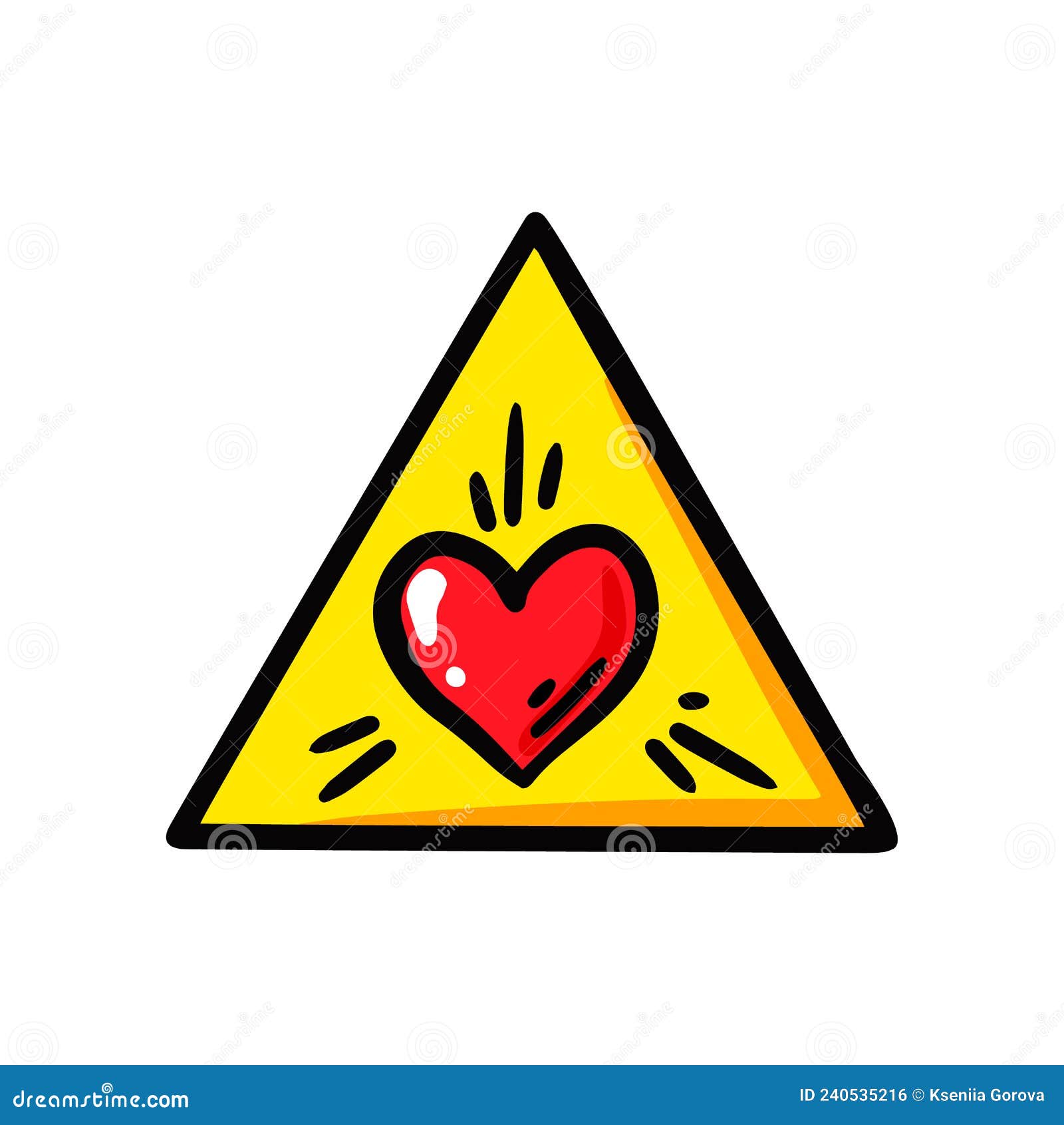 Pyramid with a Heart. Vector Illustration Stock Vector - Illustration ...