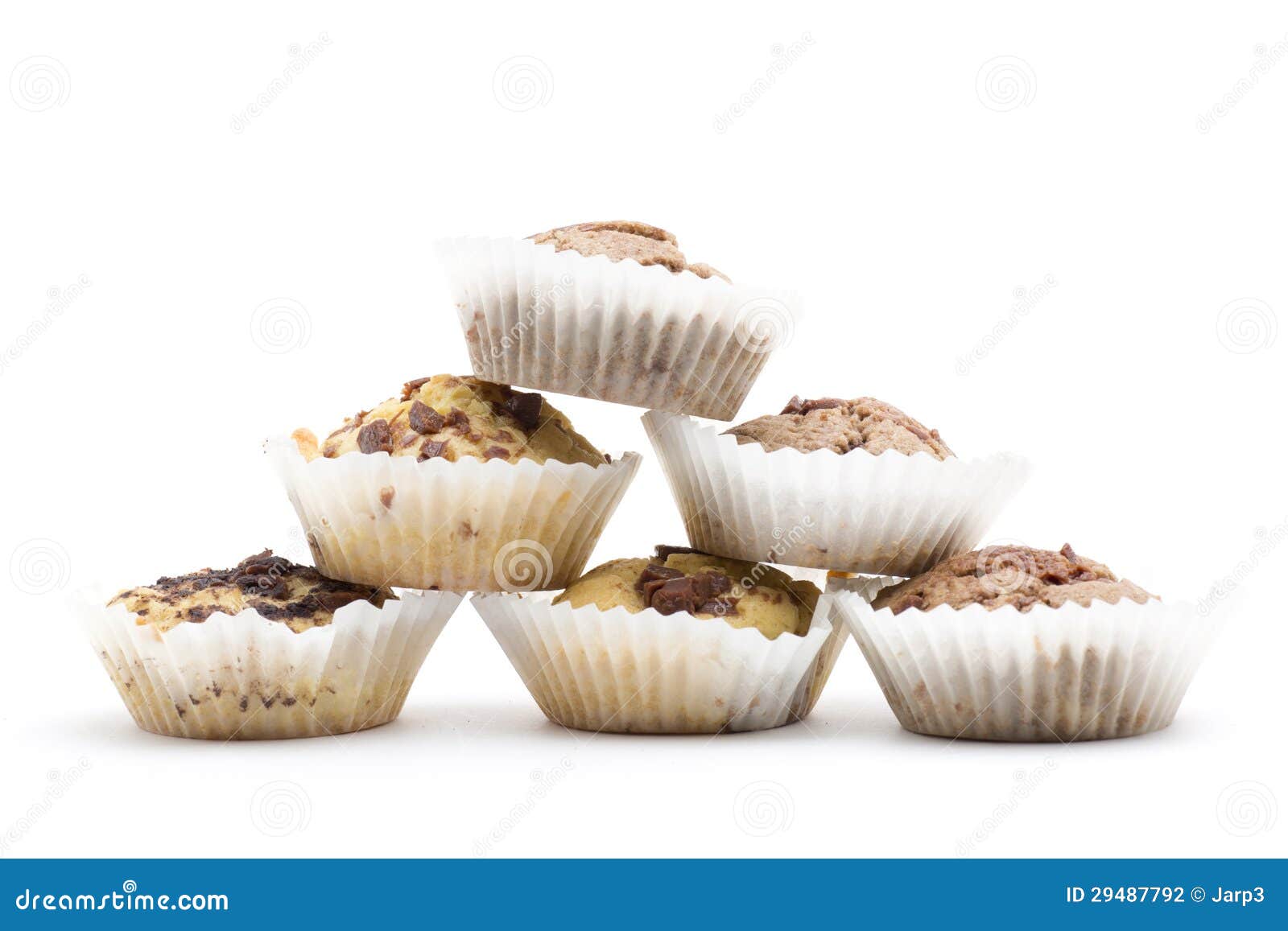 Pyramid homemade muffins stock photo. Image of cake, sweet - 29487792