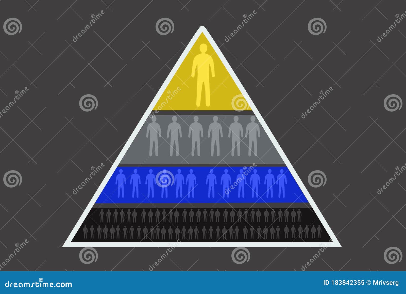 Pyramid of the human race stock illustration. Illustration of ...
