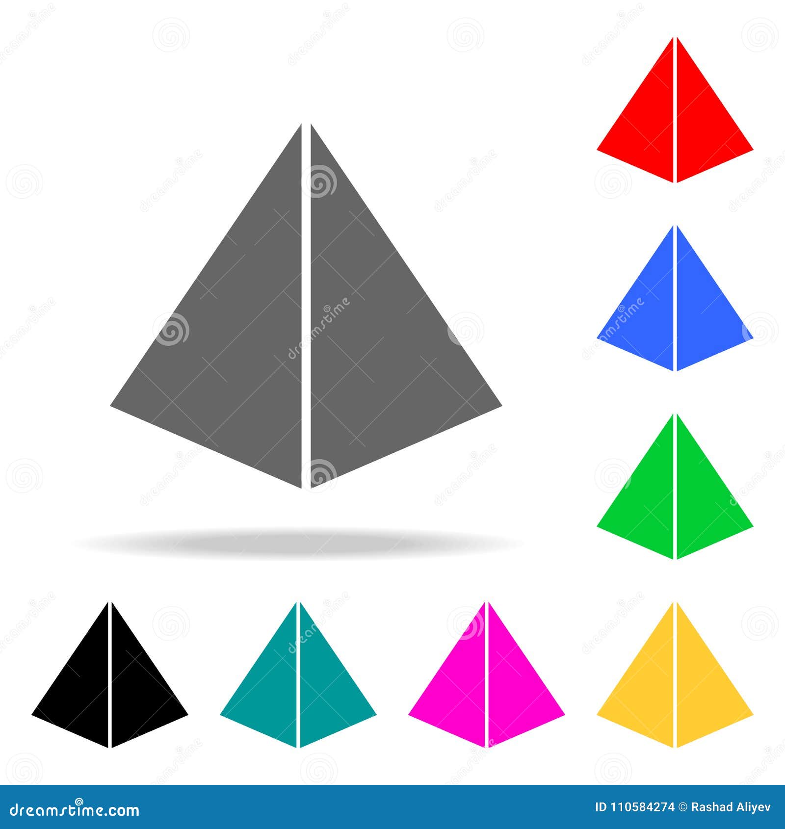 Pyramid Icon. Elements in Multi Colored Icons for Mobile Concept and ...