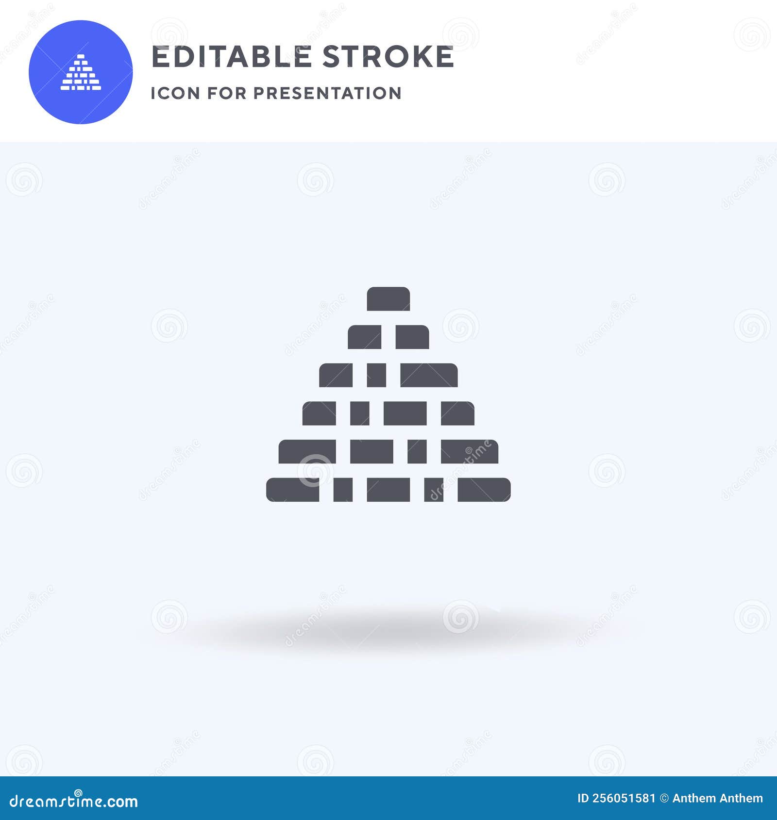 Pyramid Icon Vector, Filled Flat Sign, Solid Pictogram Isolated on ...