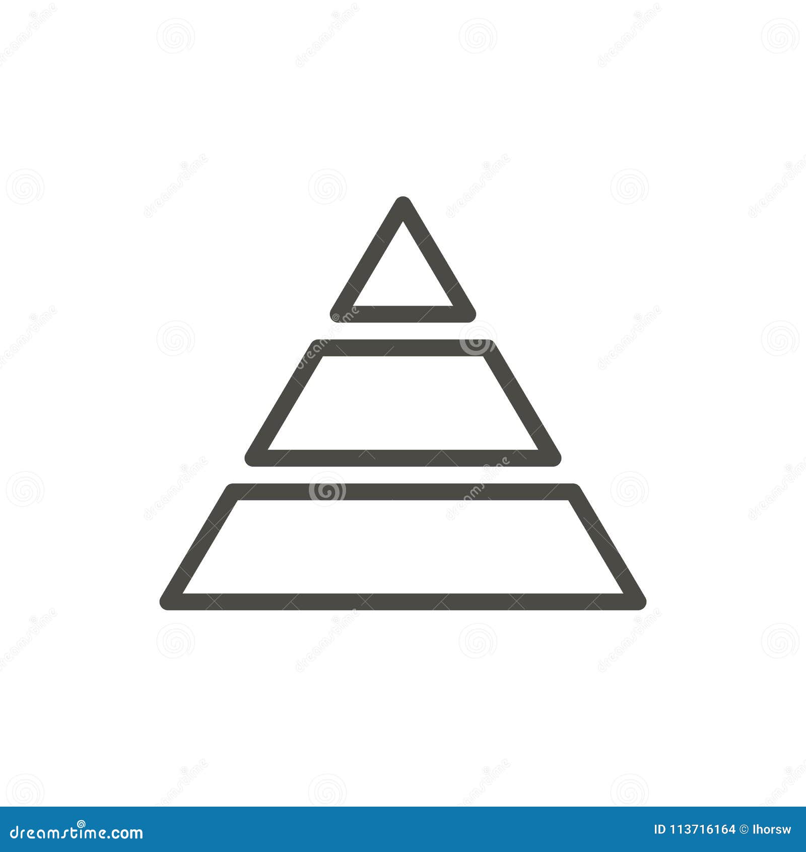 Pyramid Icon Vector. Line Bussiness Pyramide Symbol. | CartoonDealer ...