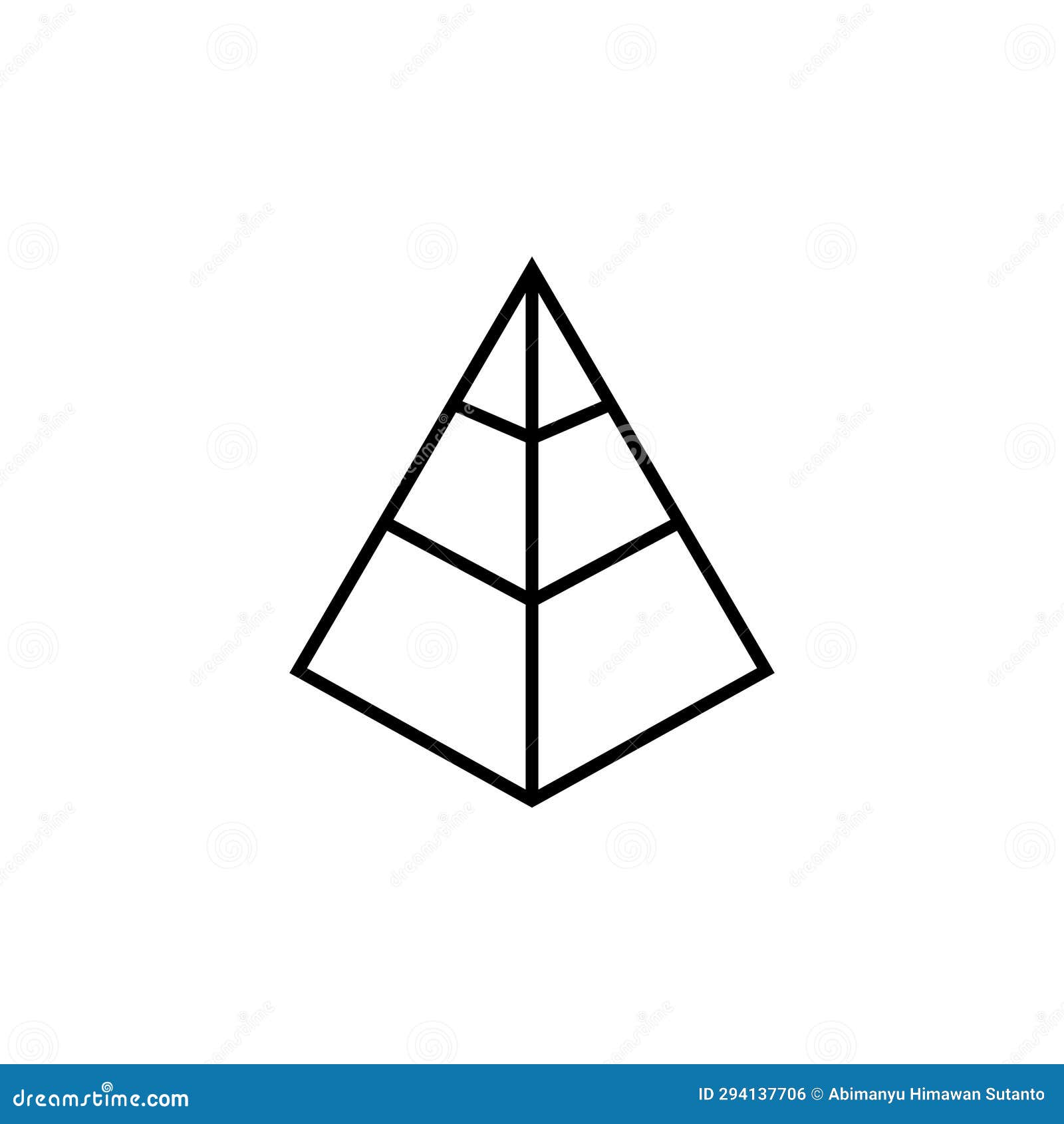 Pyramid icon vector stock vector. Illustration of business - 294137706